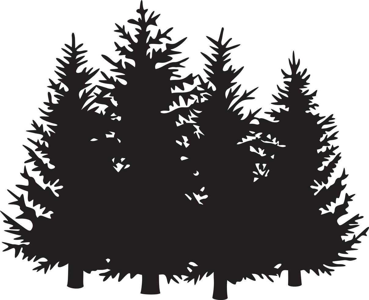 Pine Trees Vector Illustration. Forest Landscape. 18848468 Vector Art ...