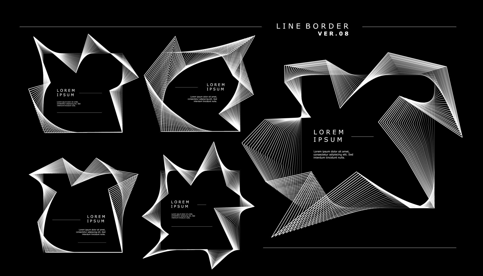 Abstract Lines Square Border Design Template Modern Square Lines