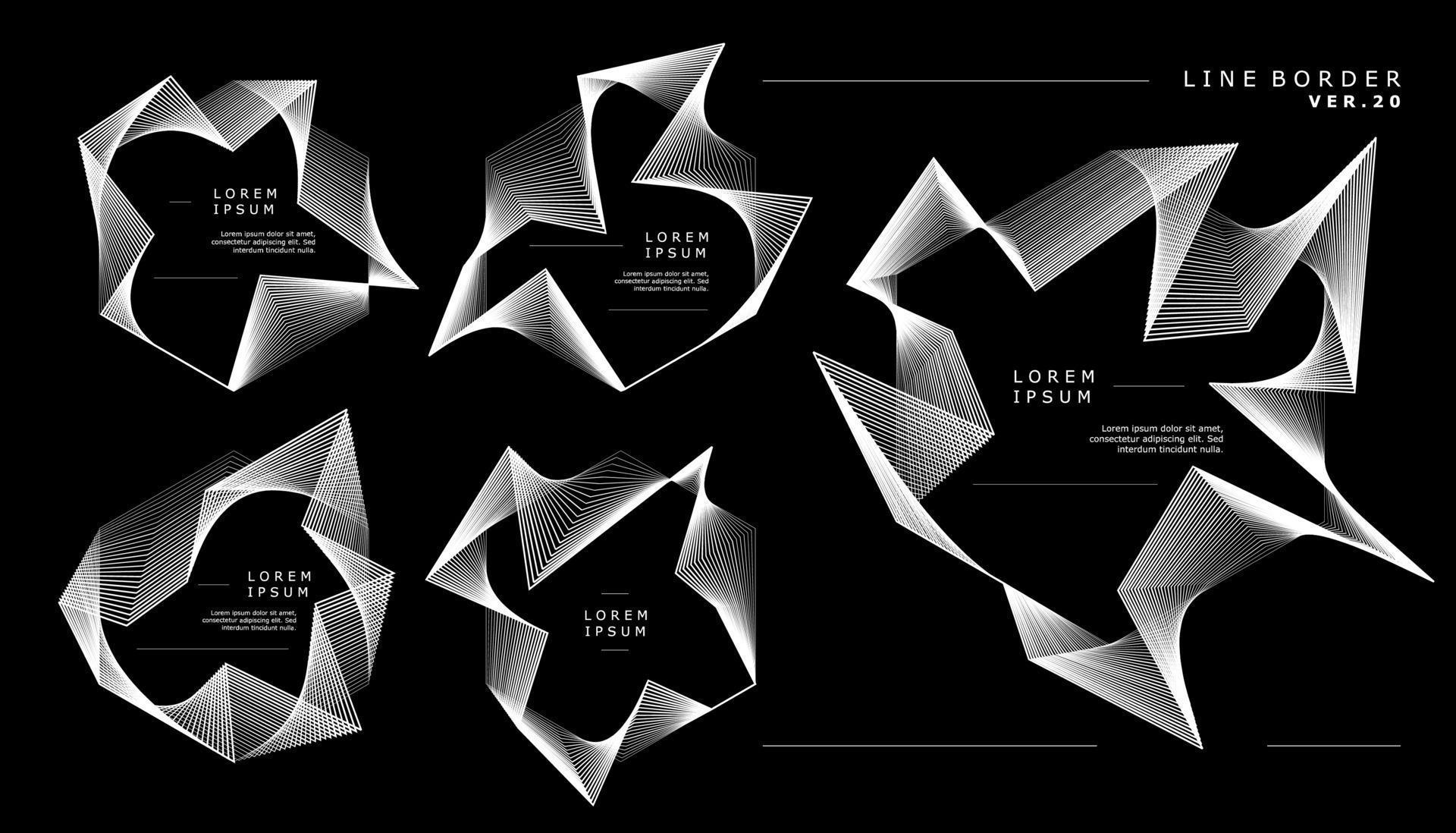 Rounded Lines Wave Abstract Border Design Template Line Circle Abstract Border 18848994 Vector