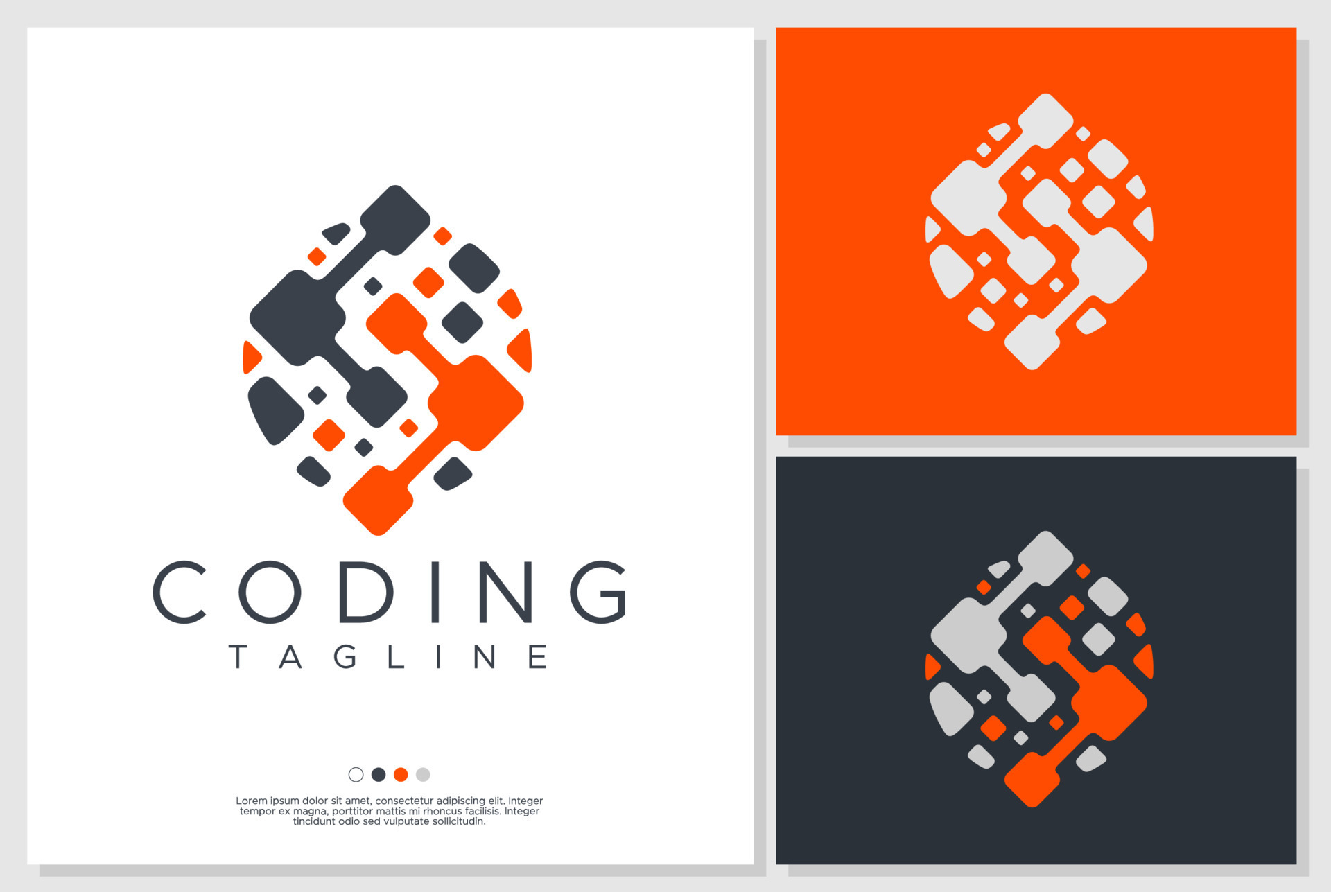Modern code logo design. Coding symbol logo template. 18848997 Vector ...