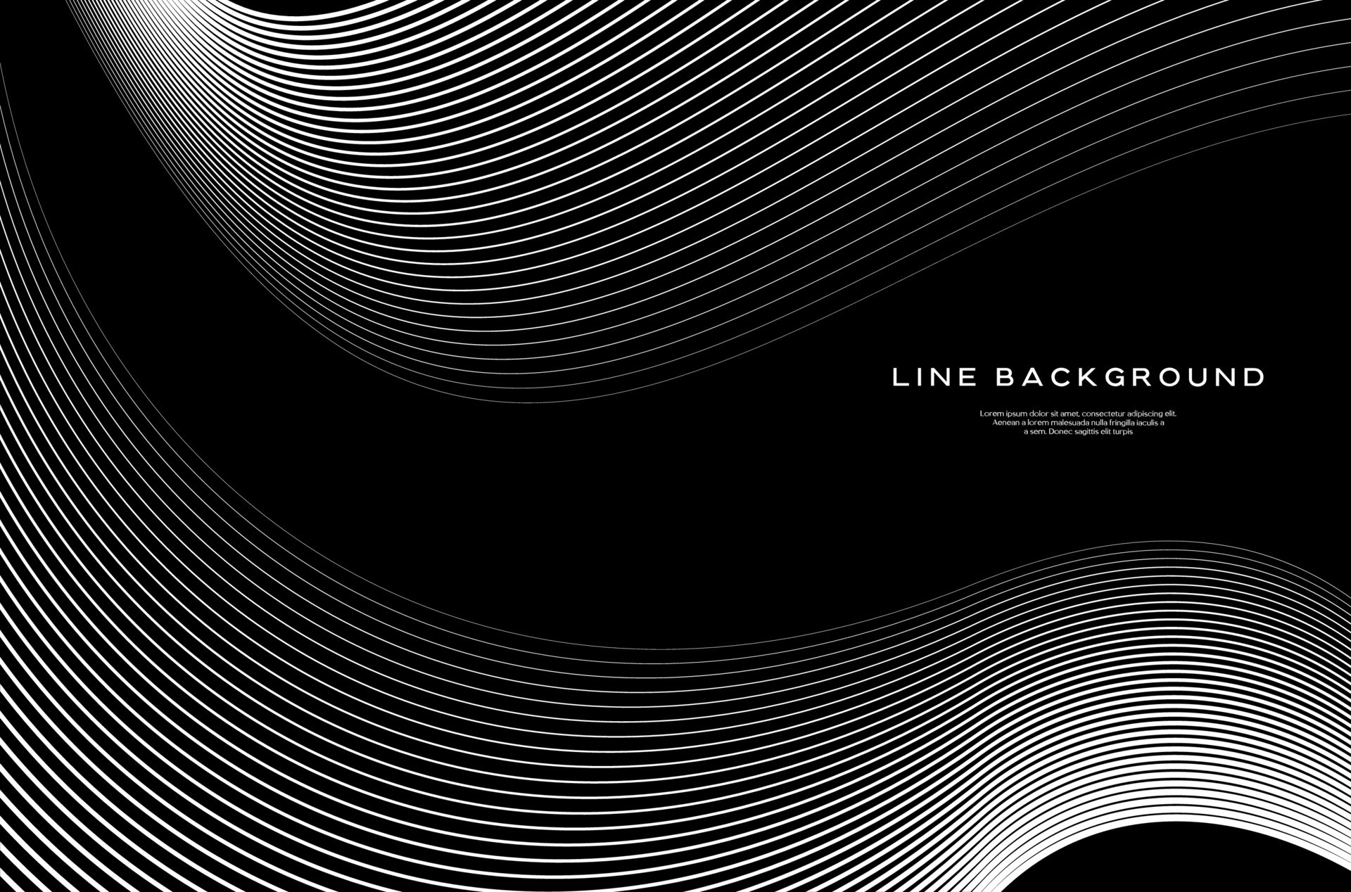 Abstract wave lines background with black color. Minimalist black abstract wallpaper design ...