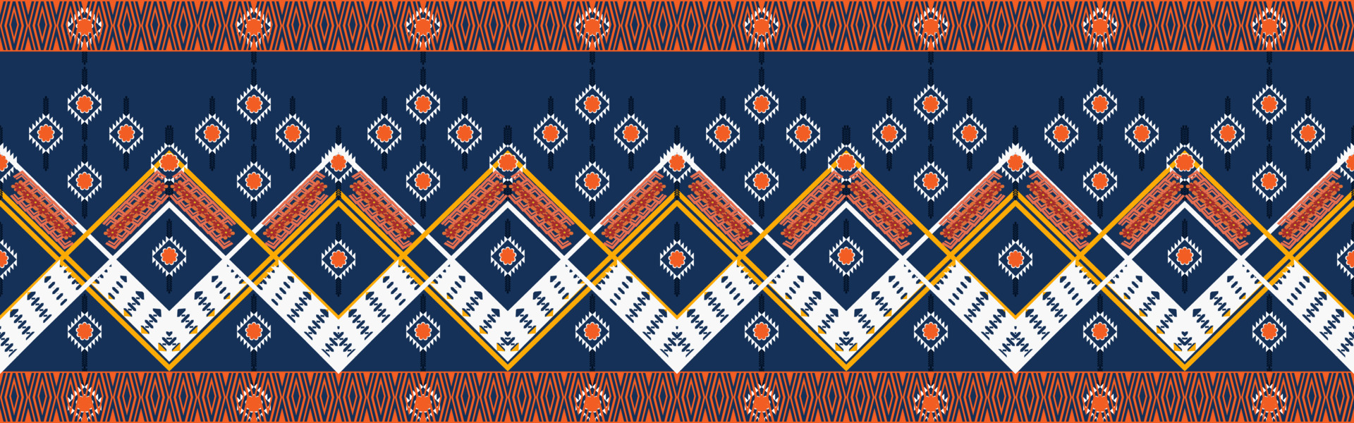 Ethnic Geometric Seamless Pattern Vector African Arab American Aztec Motif Pattern Vector