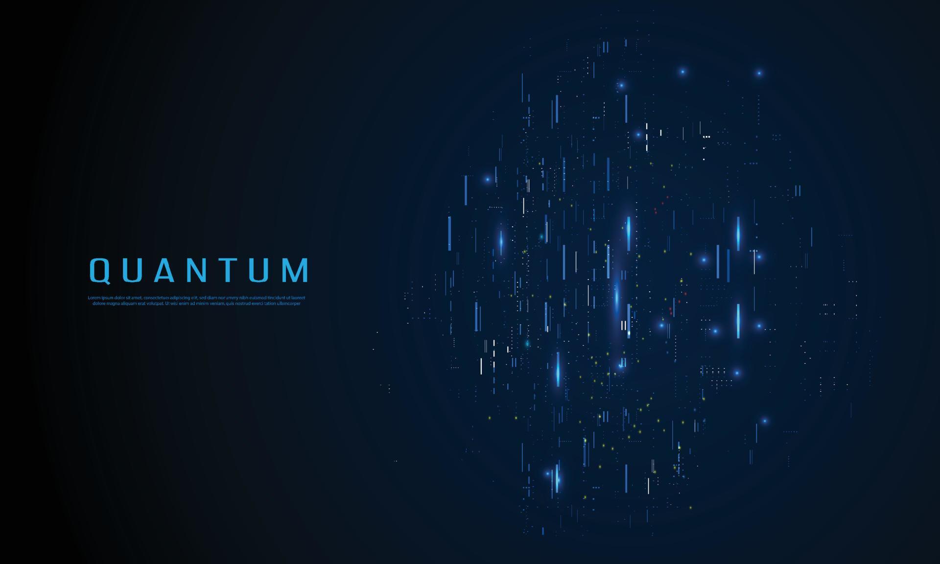 Quantum innovation technology. Artificial intelligence. Digital big ...