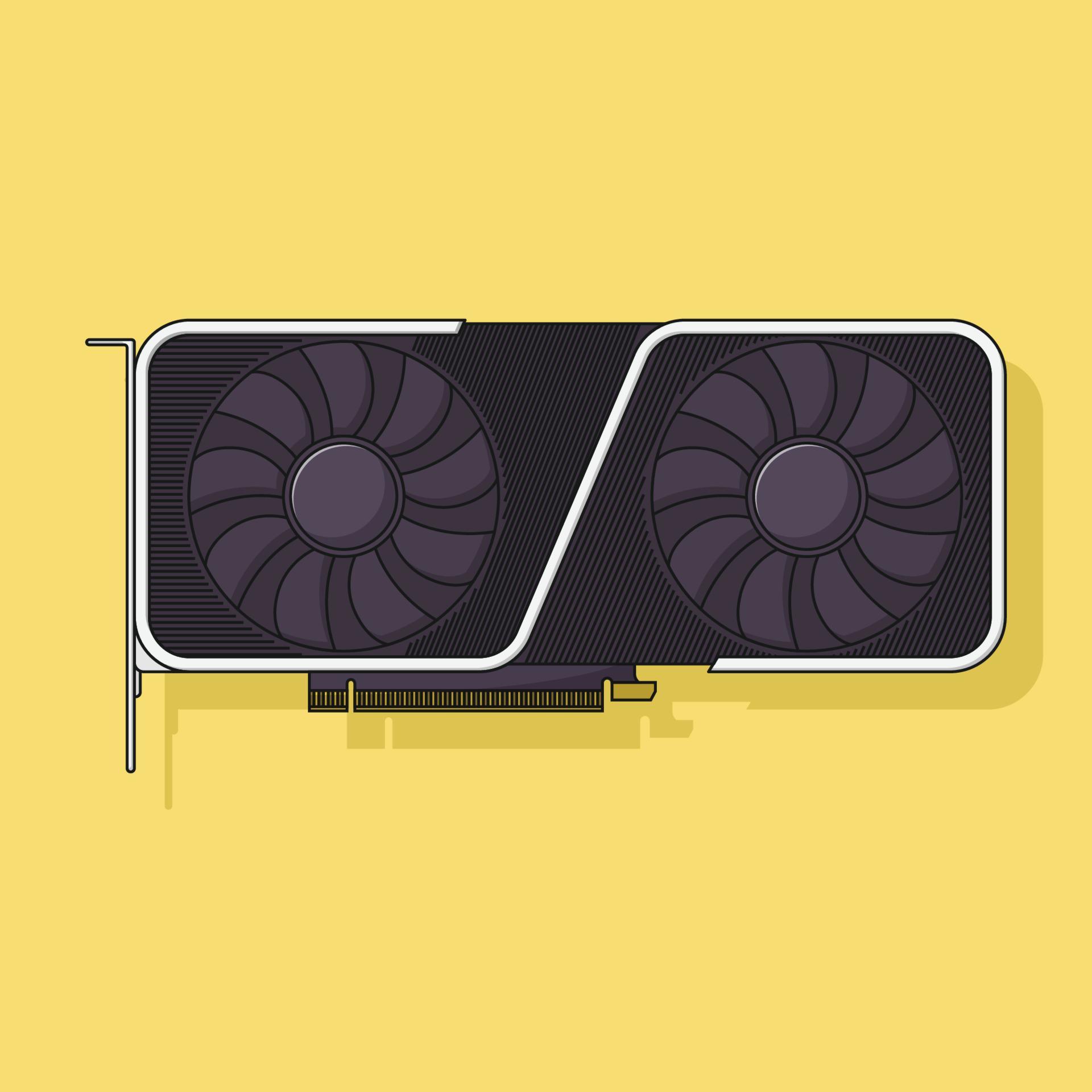 Vga Graphic Card Vector Icon Illustration With Outline For Design Element Clip Art Web