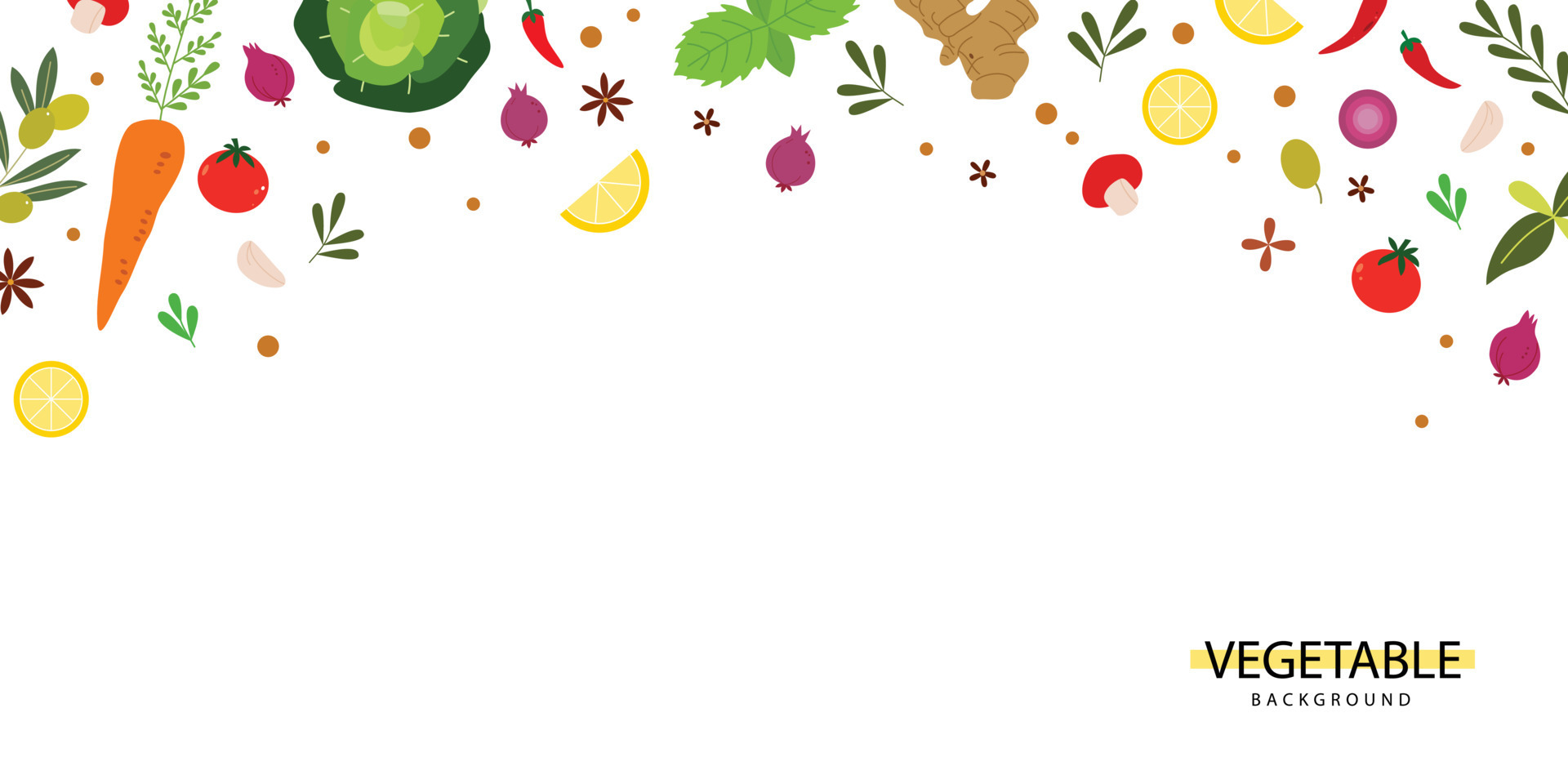 Vegetable banner template design. Healthy food background for copy ...