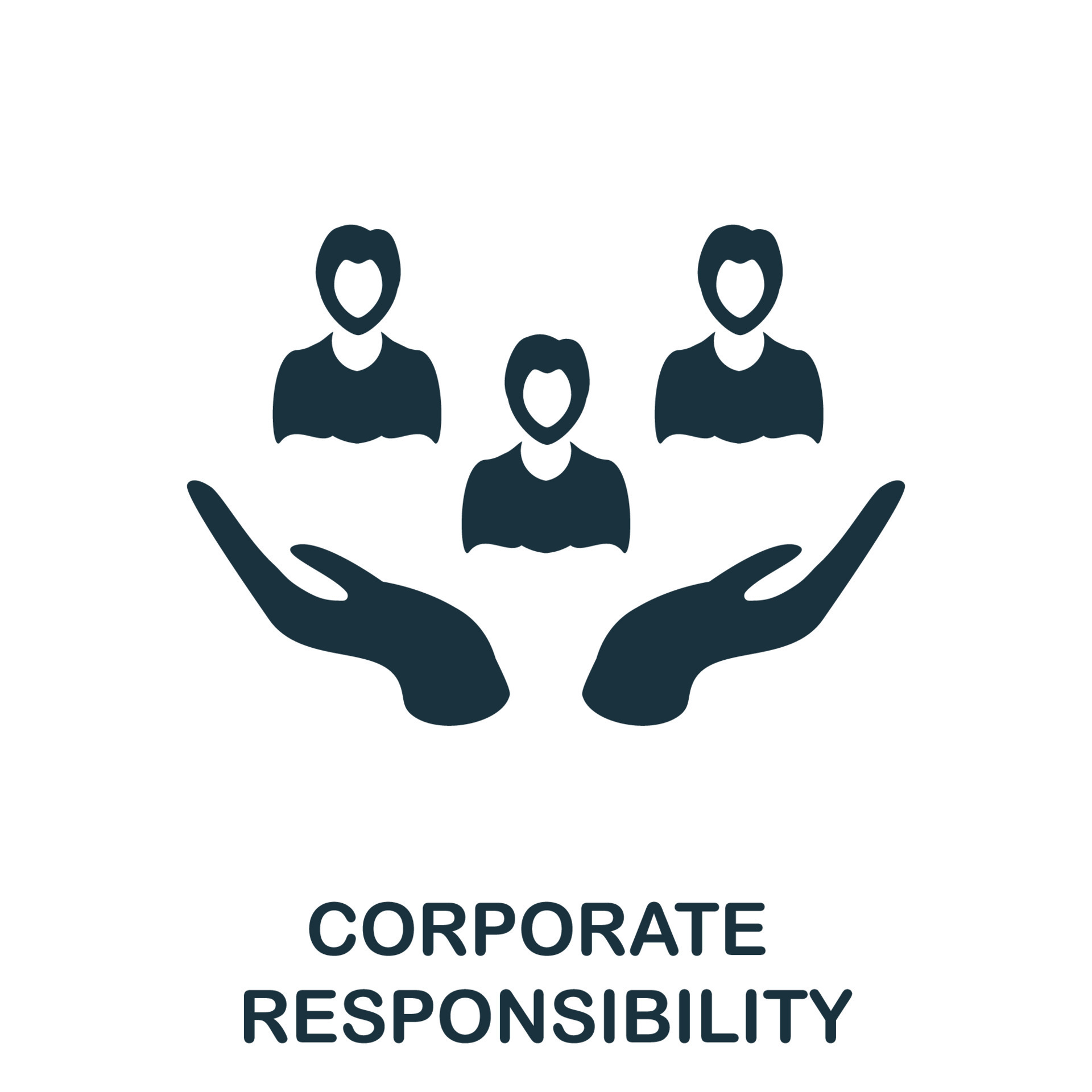 Corporate Responsibility icon. Simple element from management ... Corporate Responsibility icon. Simple element from management ...