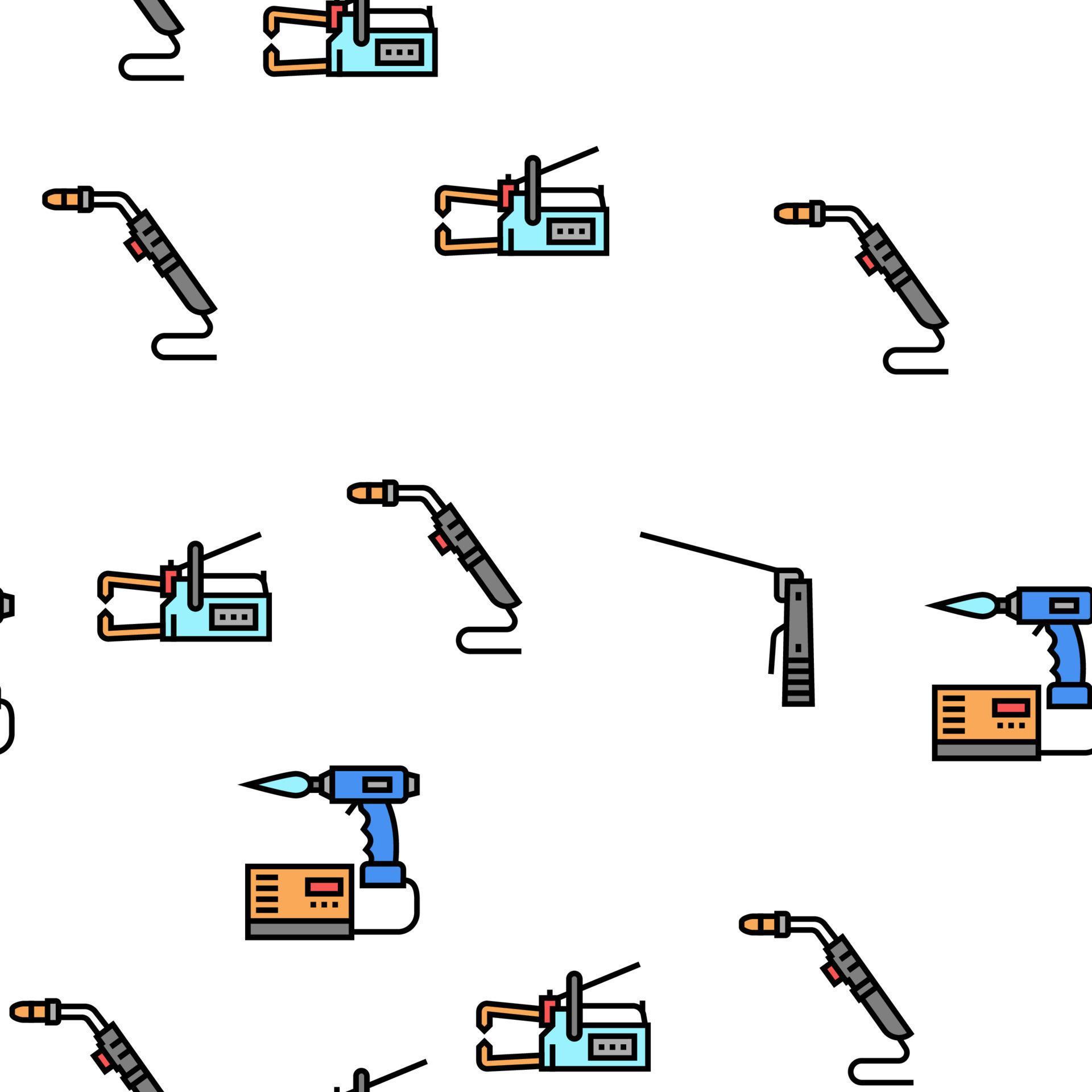 Welding Machine Tool Vector Seamless Pattern 18856035 Vector Art at ...