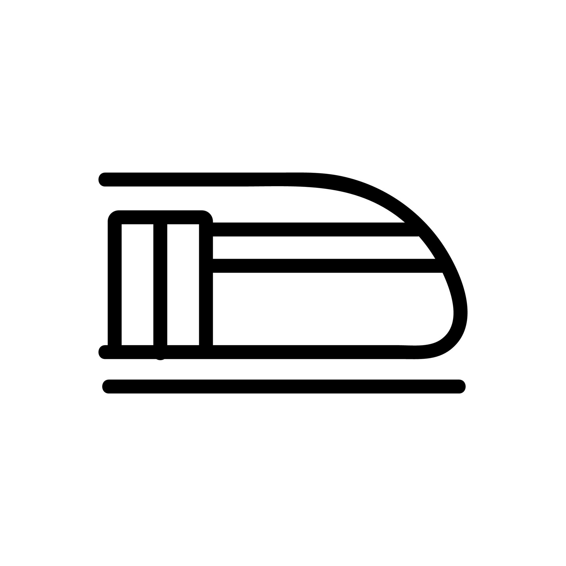 Subway High Speed Train Icon Vector Outline Illustration 18856386
