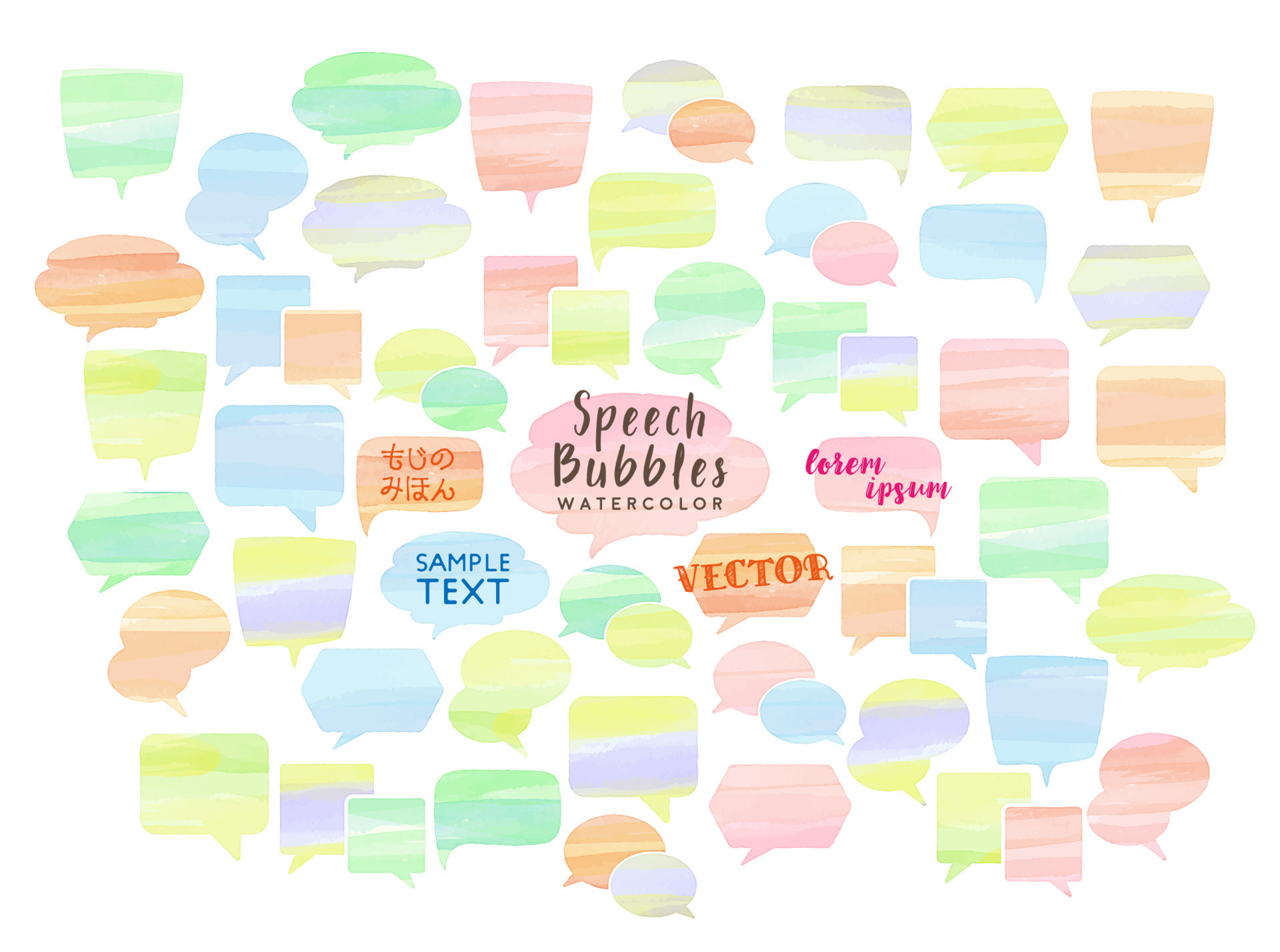 watercolor vector speech bubbles set 18857311 Vector Art at Vecteezy watercolor vector speech bubbles set 18857311 Vector Art at Vecteezy