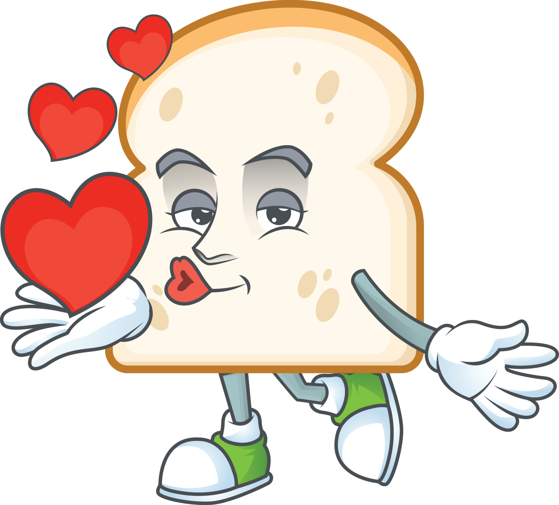 Slice White Bread Vector 18859005 Vector Art at Vecteezy
