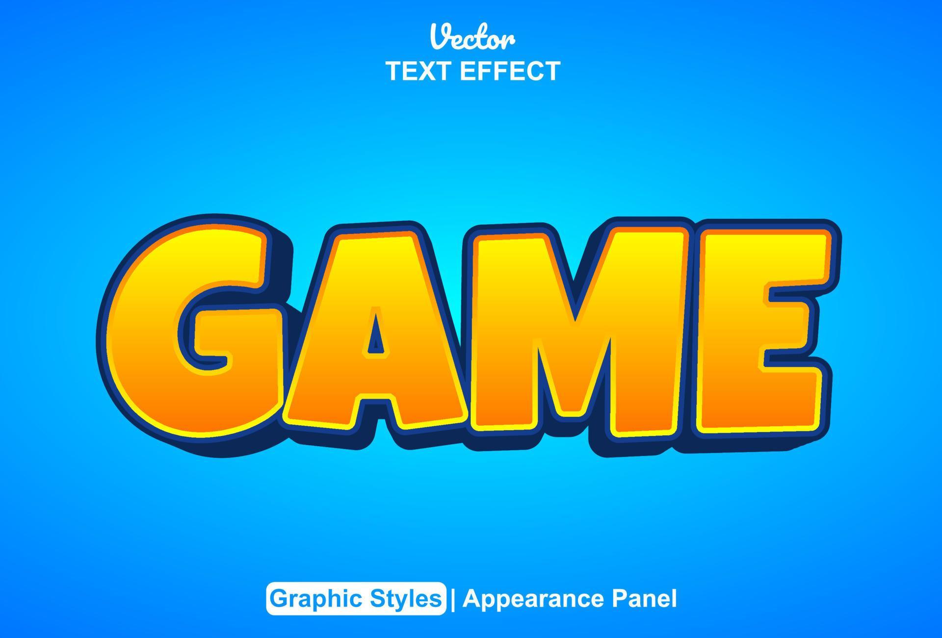 Game text effects with graphic style and editable. 18859396 Vector Art ...