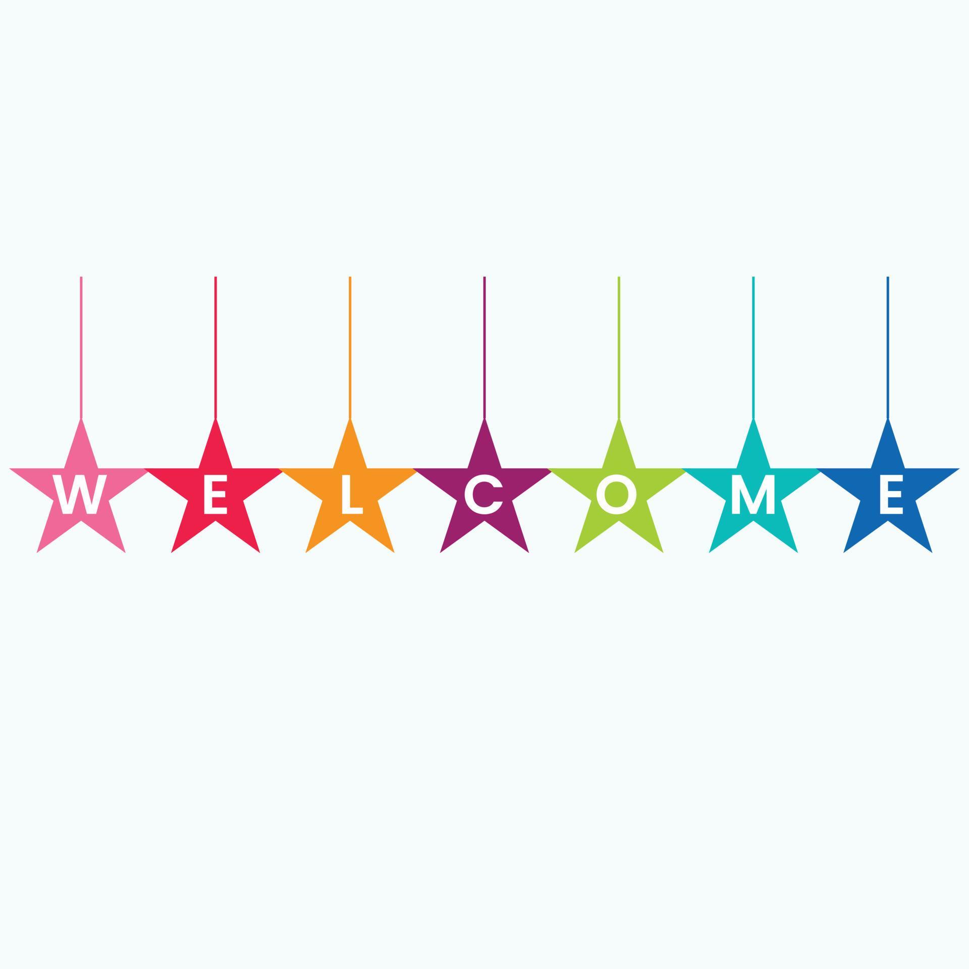 Colorful Welcome Design Template Free Vector 18859730 Vector Art at ...