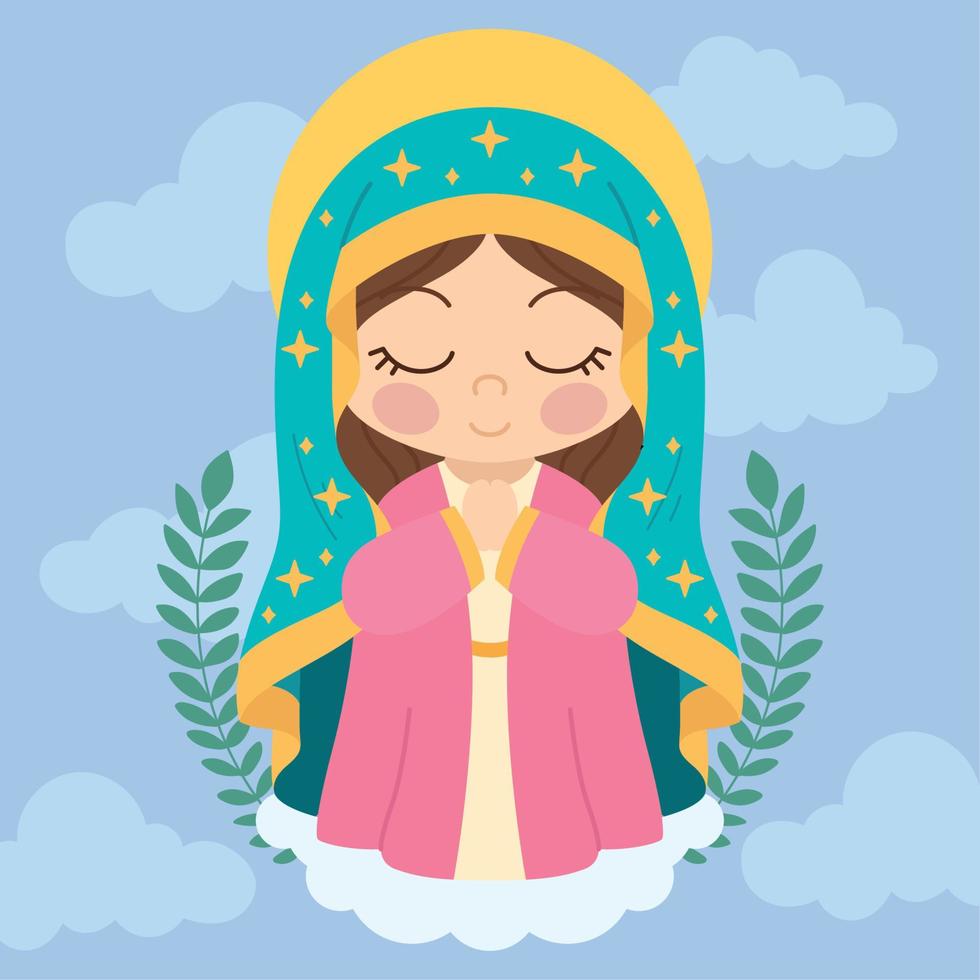 Aislado Lindo Vector De Carácter Virgen María 18861289 Vector En Vecteezy