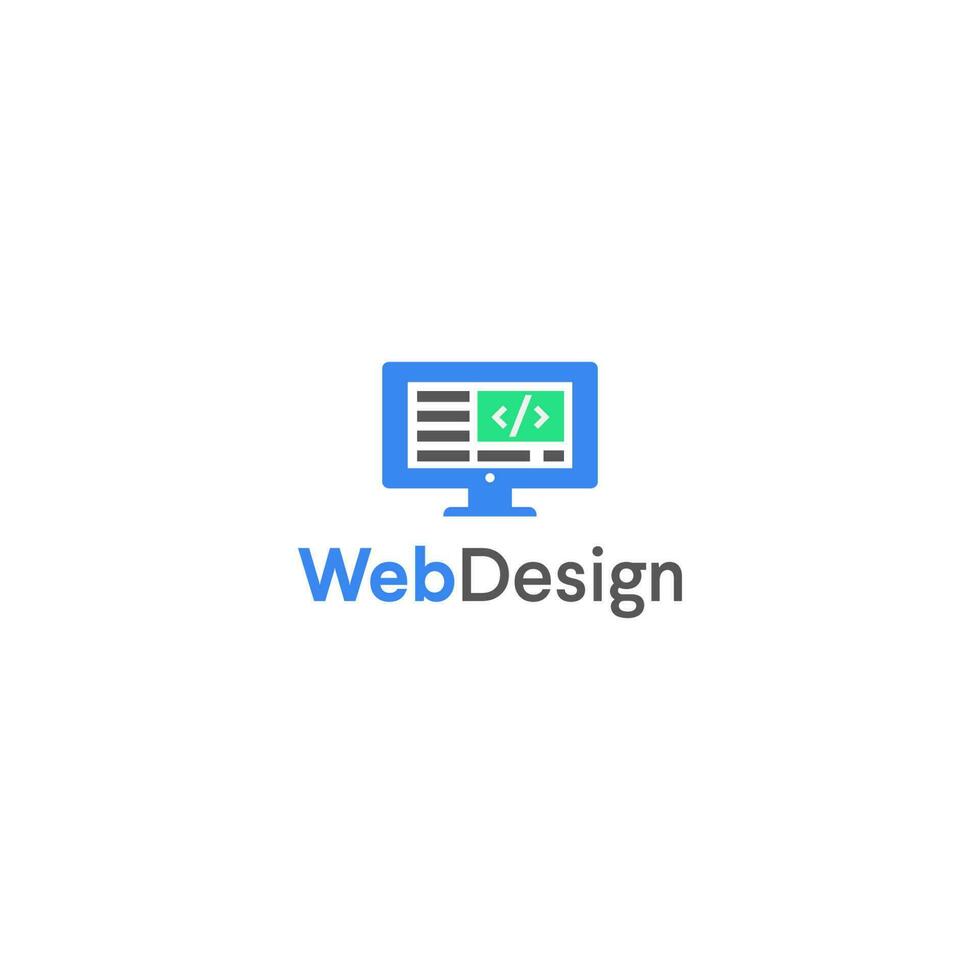 Web development design logo 18862153 Vector Art at Vecteezy