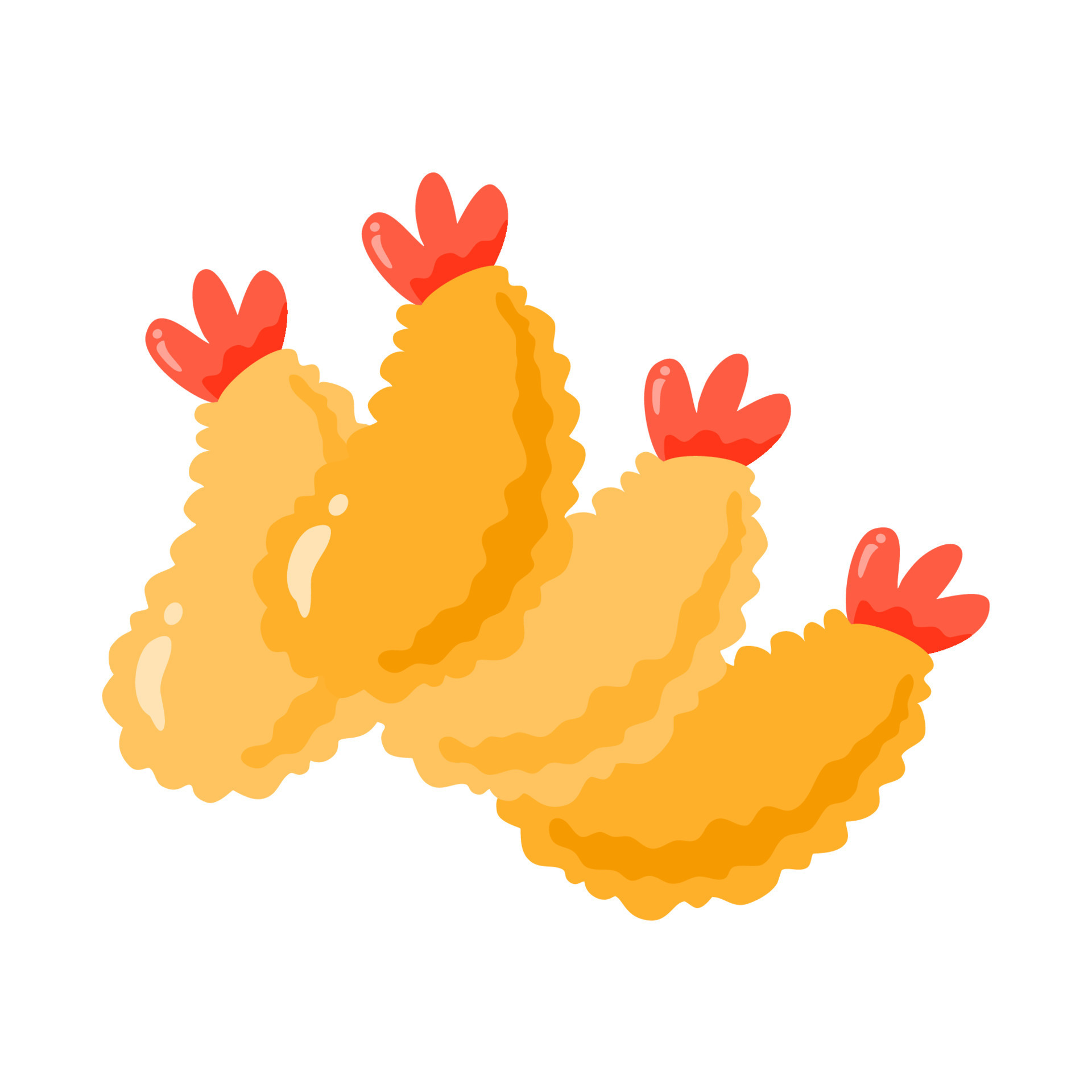 tempura japanese food 18862392 Vector Art at Vecteezy