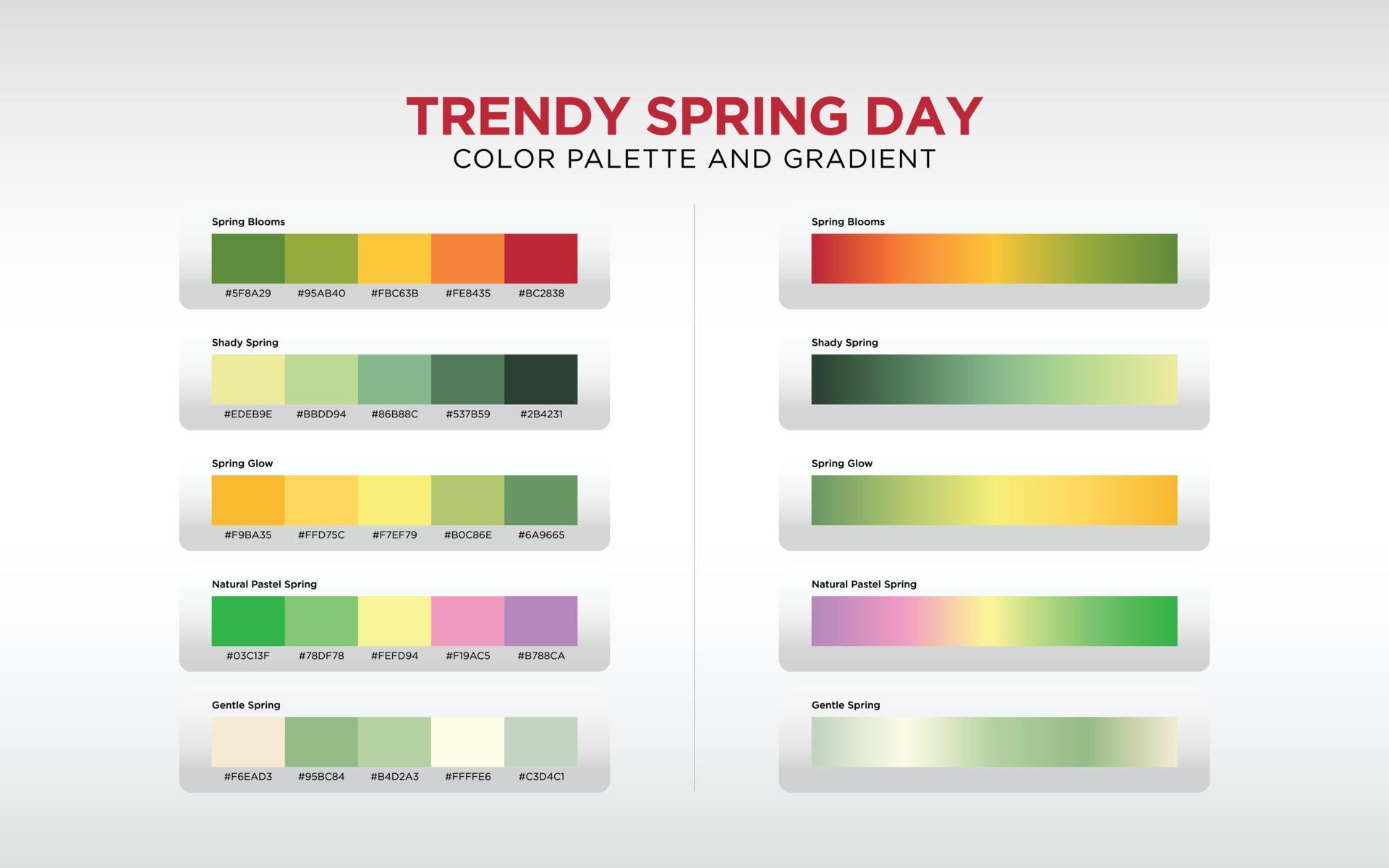 Spring Color Palette and Gradient 18862440 Vector Art at Vecteezy