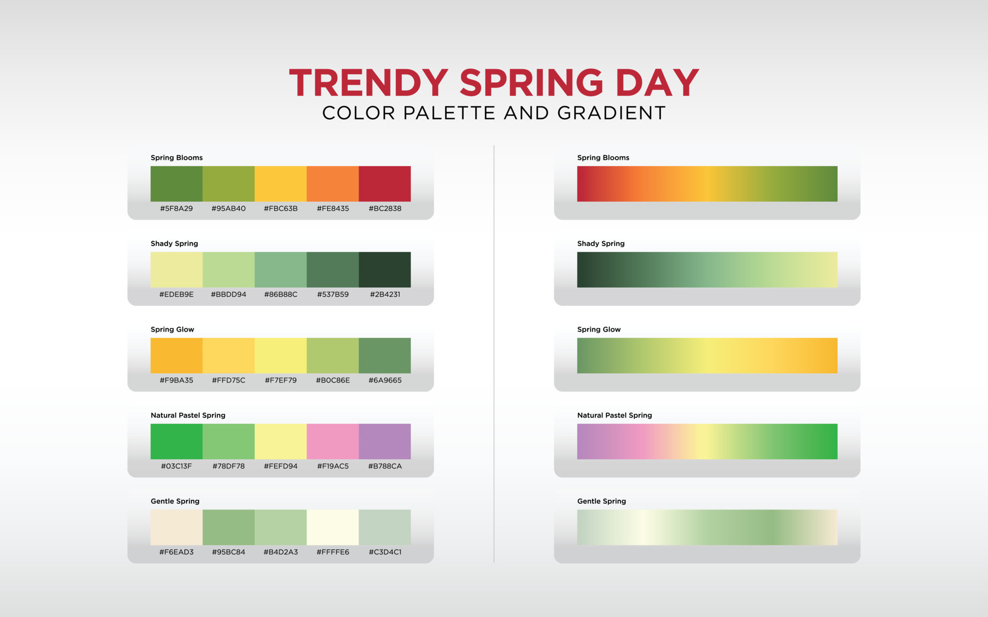 Spring Color Palette and Gradient 18862440 Vector Art at Vecteezy