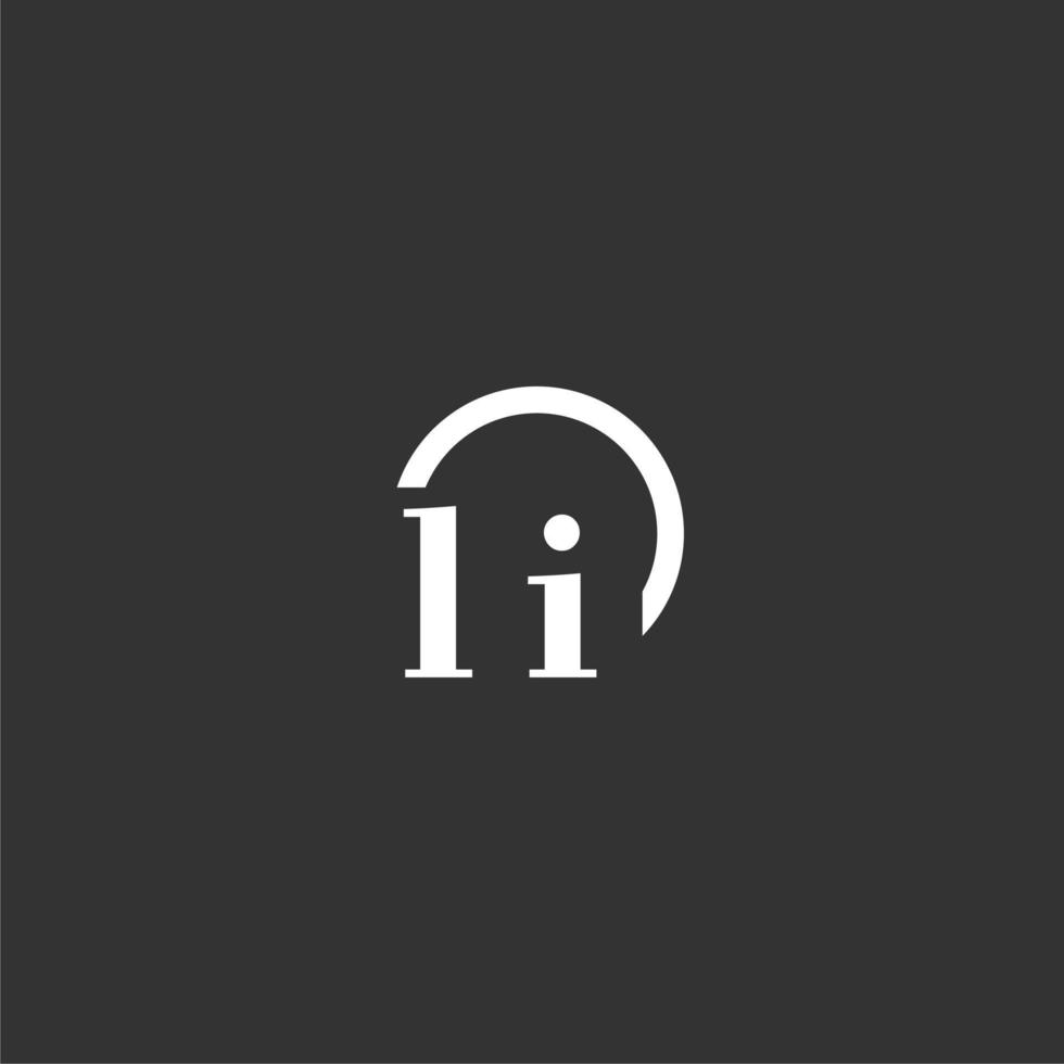 LI initial monogram logo with creative circle line design 18865158 ... LI initial monogram logo with creative circle line design 18865158 ...