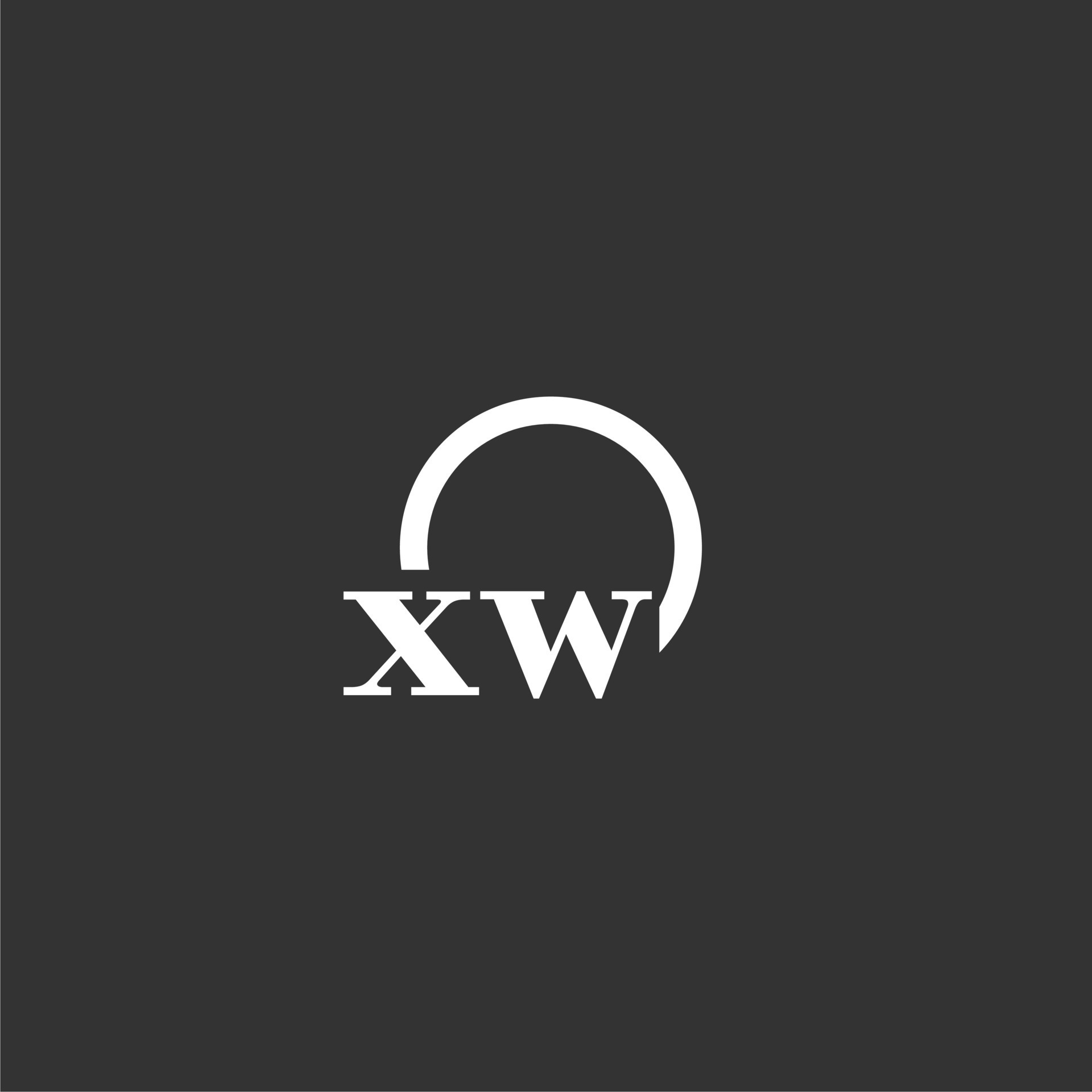 XW initial monogram logo with creative circle line design 18865201 ... XW initial monogram logo with creative circle line design 18865201 ...
