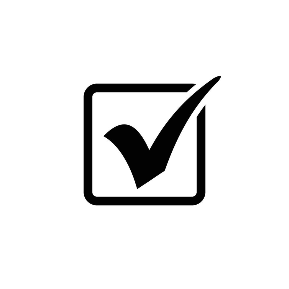 Check mark simple flat icon vector illustration. Check icon vector ...