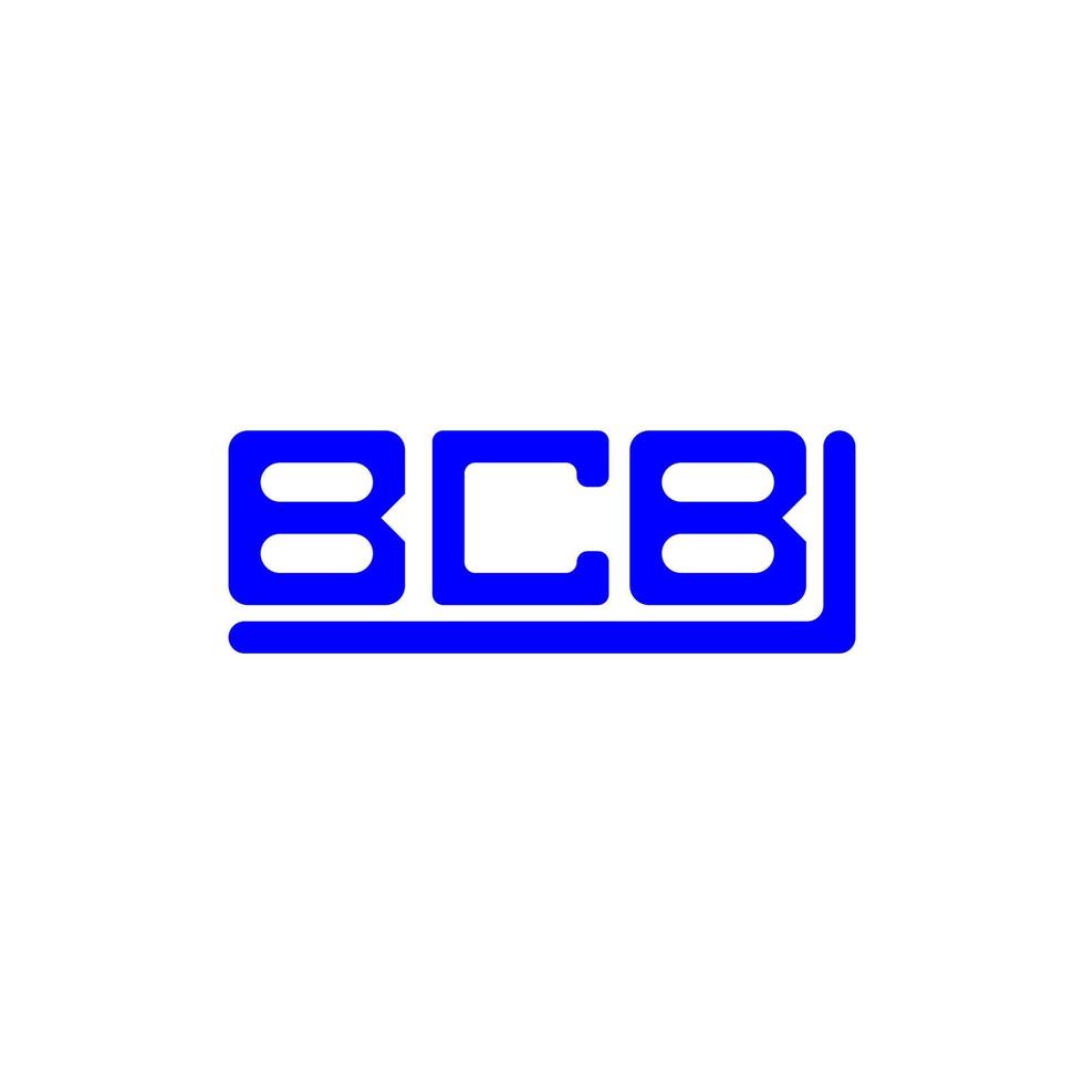 Diseño Creativo Del Logotipo De La Letra Bcb Con Gráfico Vectorial Logotipo Simple Y Moderno De