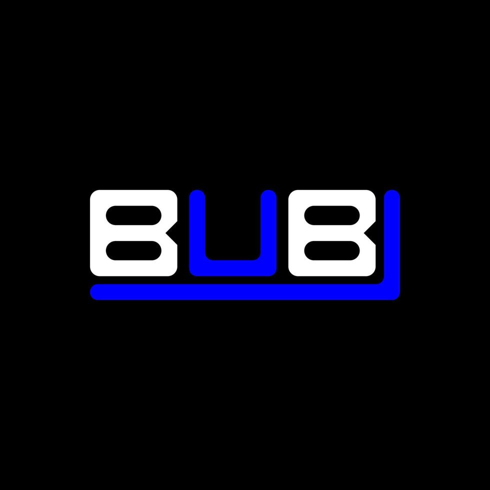 diseño creativo del logotipo de la letra bub con gráfico vectorial, logotipo simple y moderno de ...