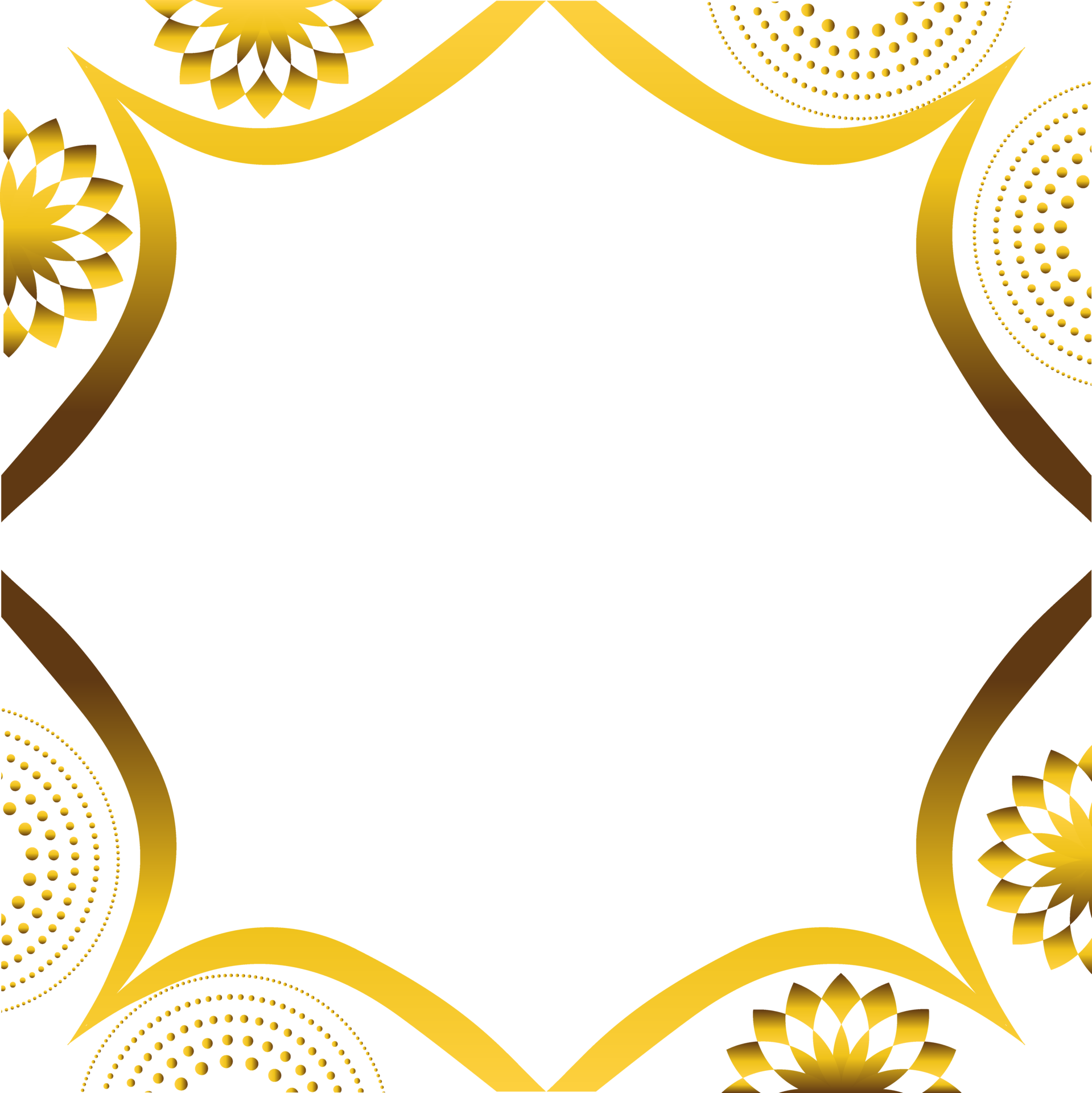 Abstract Black Background With Golden Floral Ornament 18867261 Png