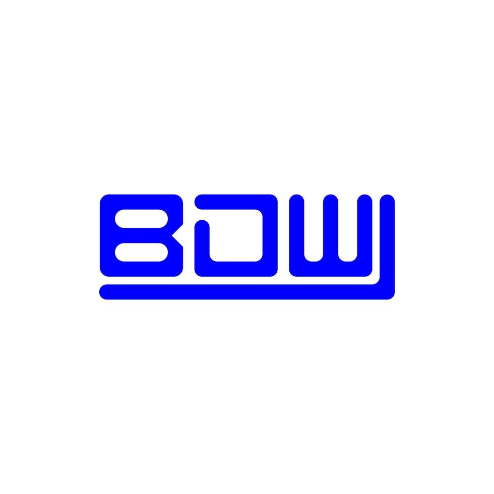 Diseño creativo del logotipo de la letra bdw con gráfico vectorial, logotipo simple y moderno de ...