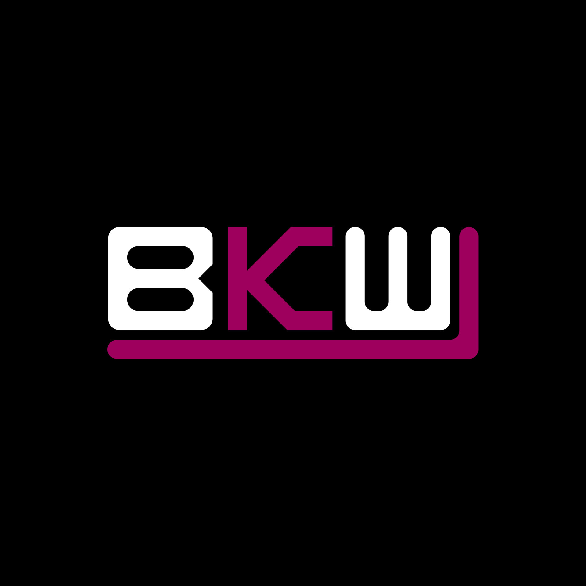 Diseño creativo del logotipo de la letra bkw con gráfico vectorial, logotipo simple y moderno de ...