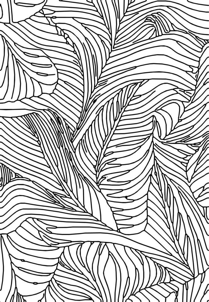 vector illustration of leaf pattern background 18868185 Vector Art at ...
