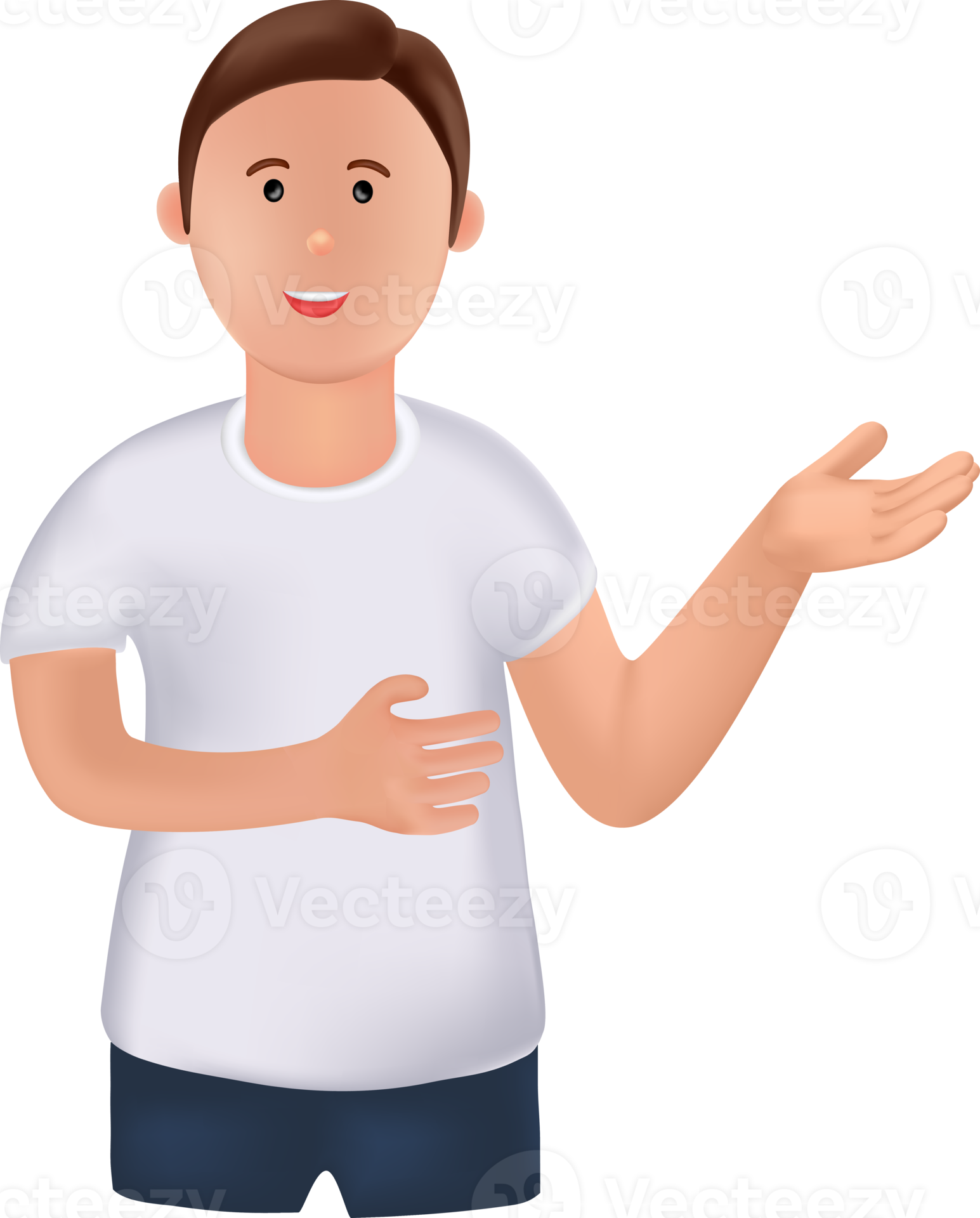 illustration of cartoon young man standing with pointing finger at ... illustration of cartoon young man standing with pointing finger at ...