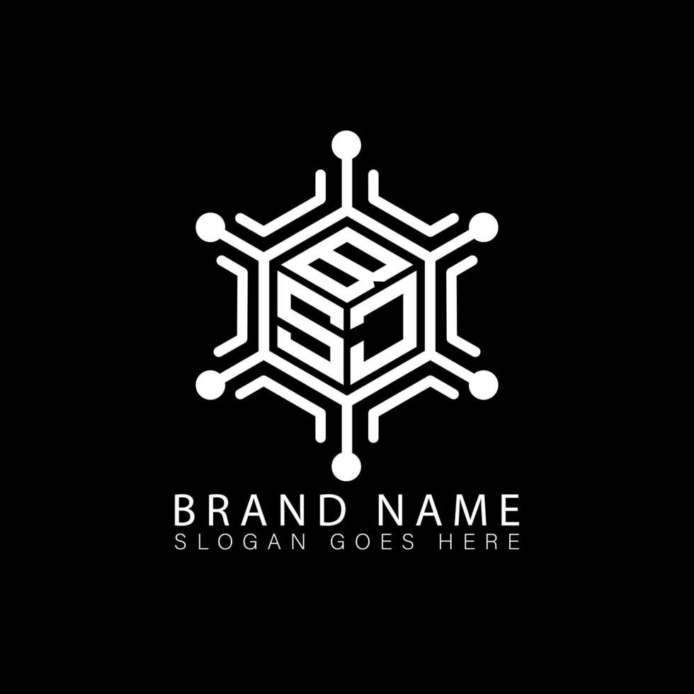 Bsj Creative Technology Monogram Initials Letter Logo Concept Bsj