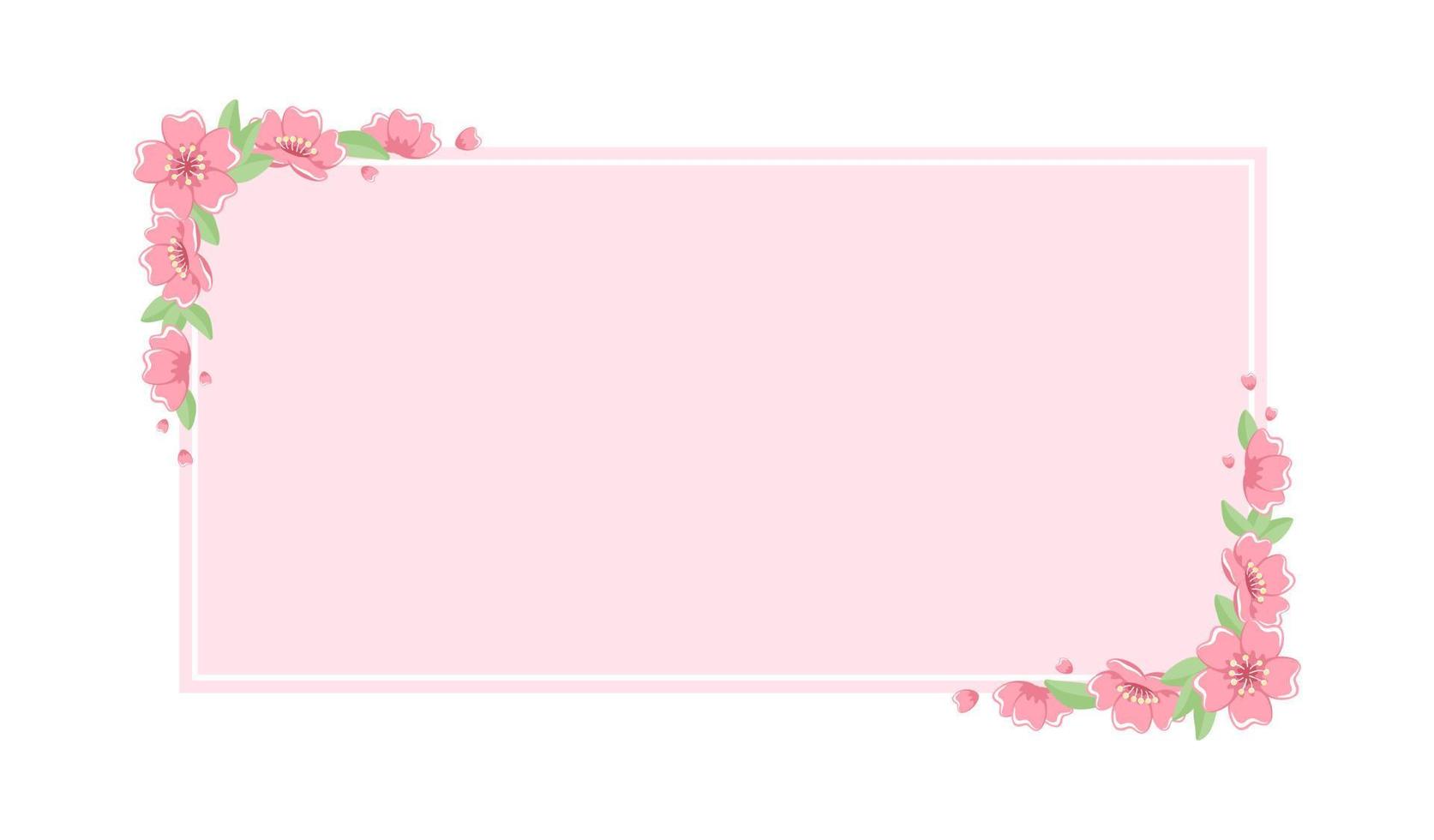 Cherry Blossom Frames. Long Rectangular Floral Border. 18872042 Vector ... Cherry Blossom Frames. Long Rectangular Floral Border. 18872042 Vector ...