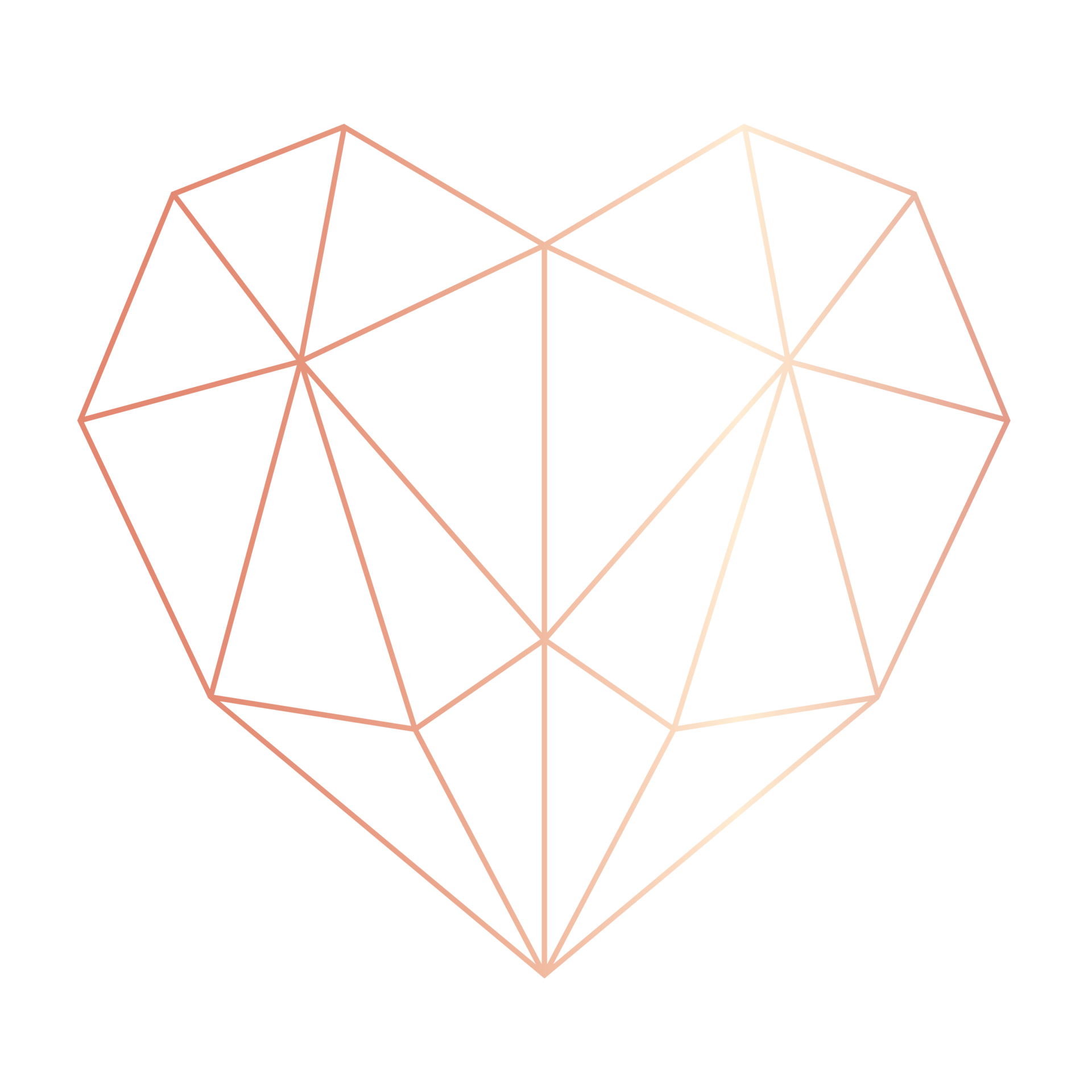Rose Gold Heart Geometric 18872562 Png