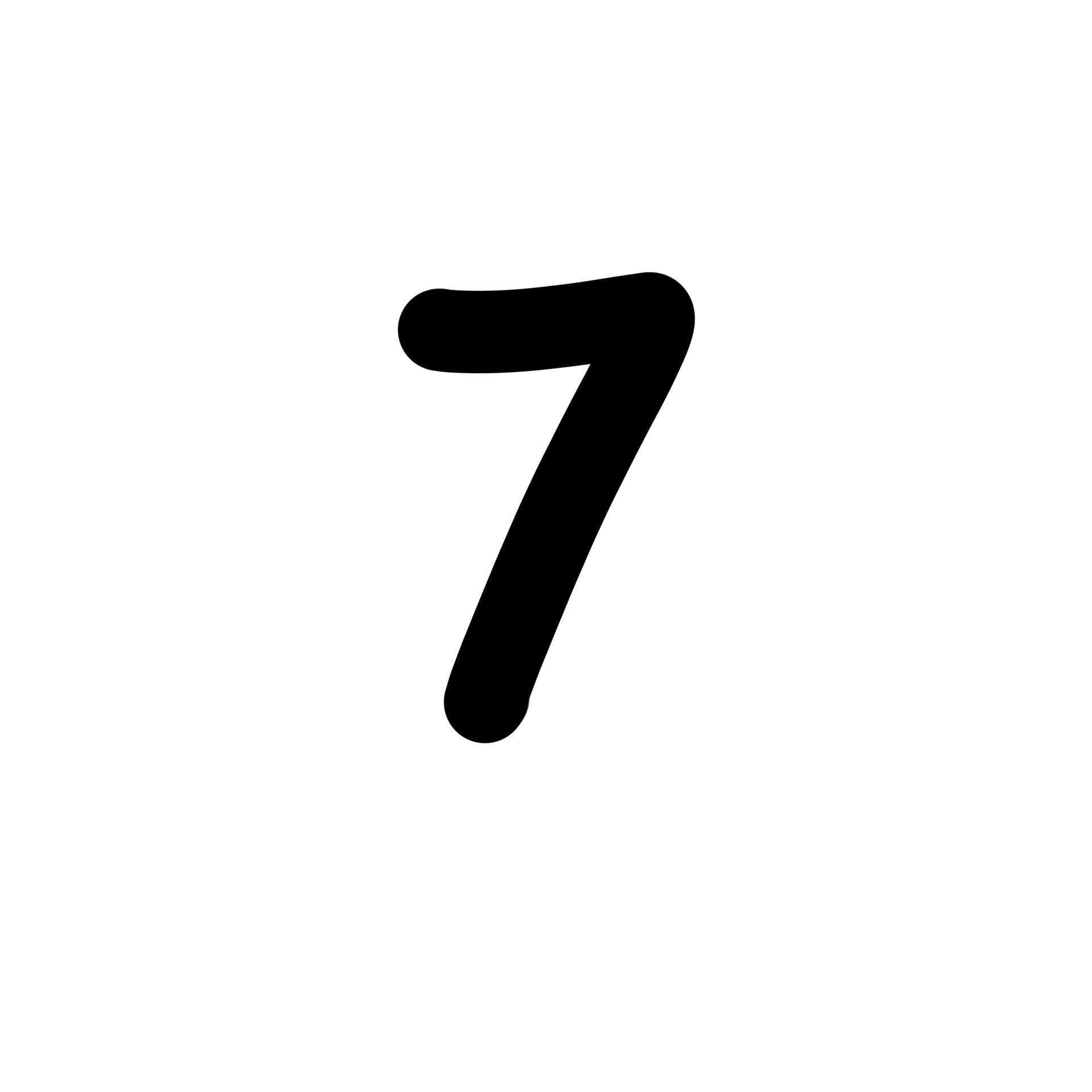 Seven Number Math Symbol Calculation Analytic Logic Mathematic Physic Organic Line Doodle