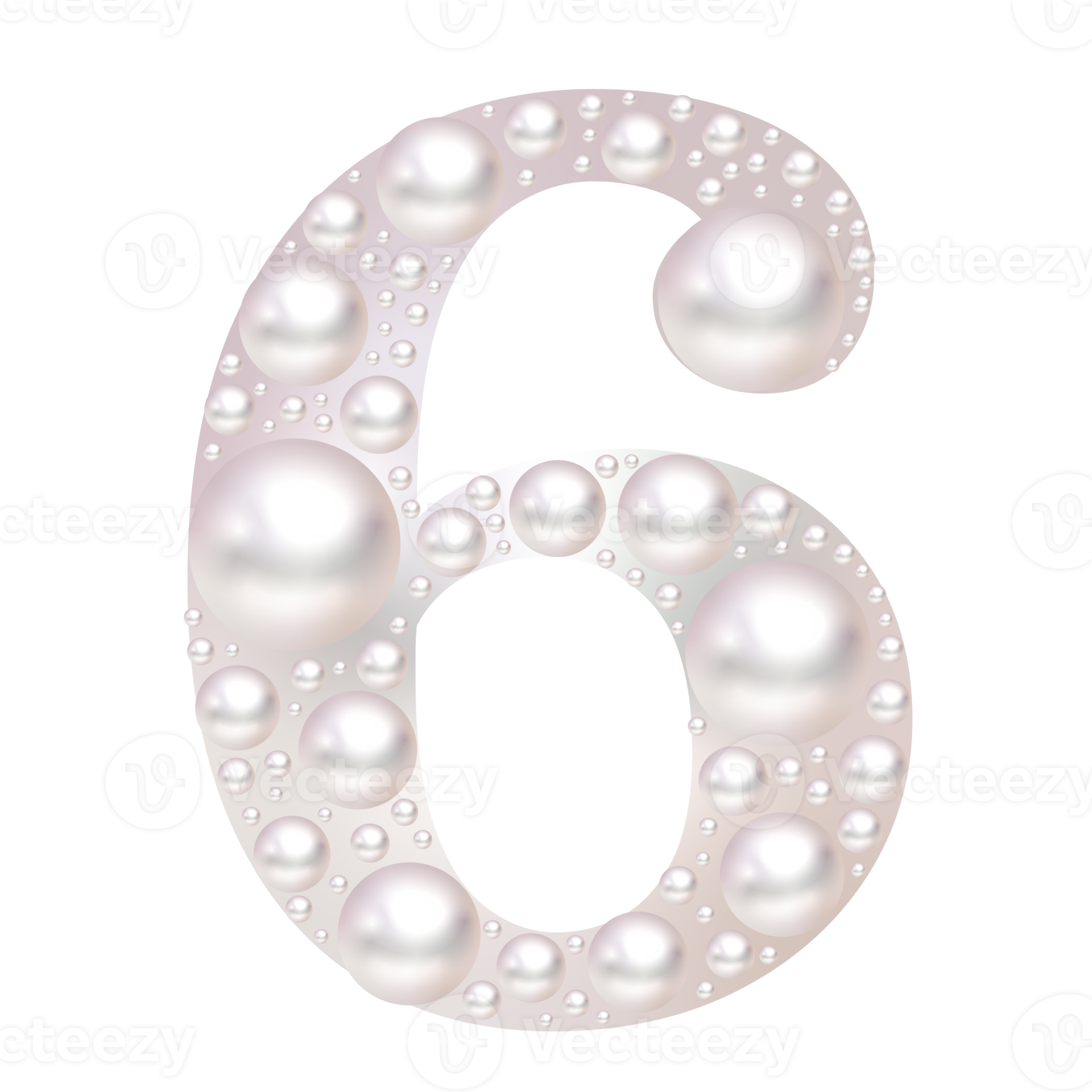 Pearl number 6 six 18872947 PNG