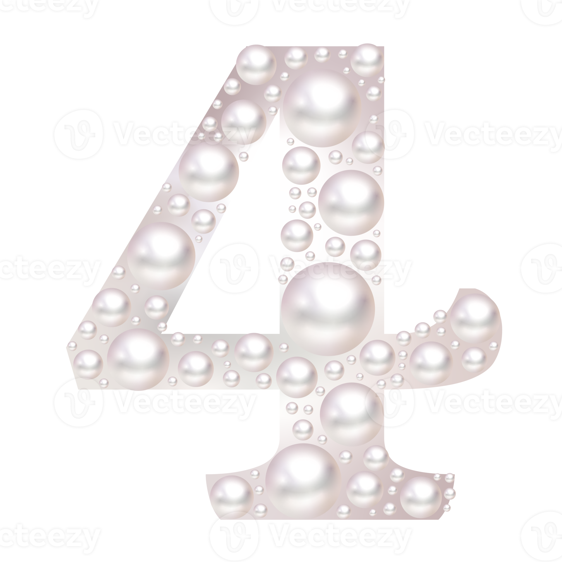 Pearl number 4 four 18872951 PNG