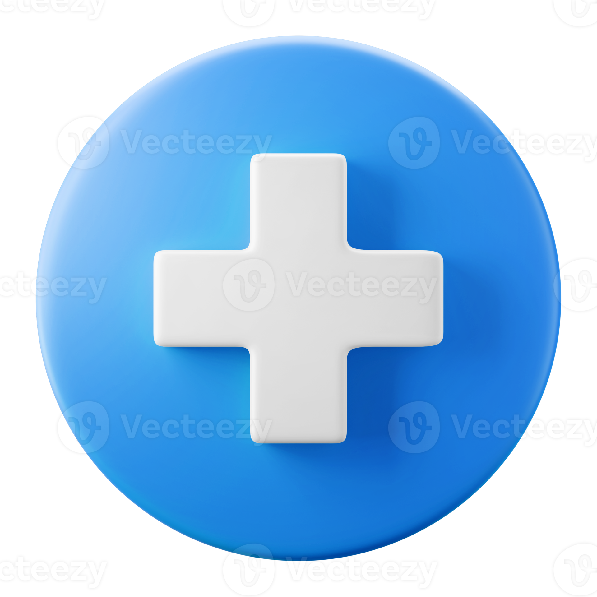 blue circle and white plus add new create symbol user interface theme 3d icon rendering ...