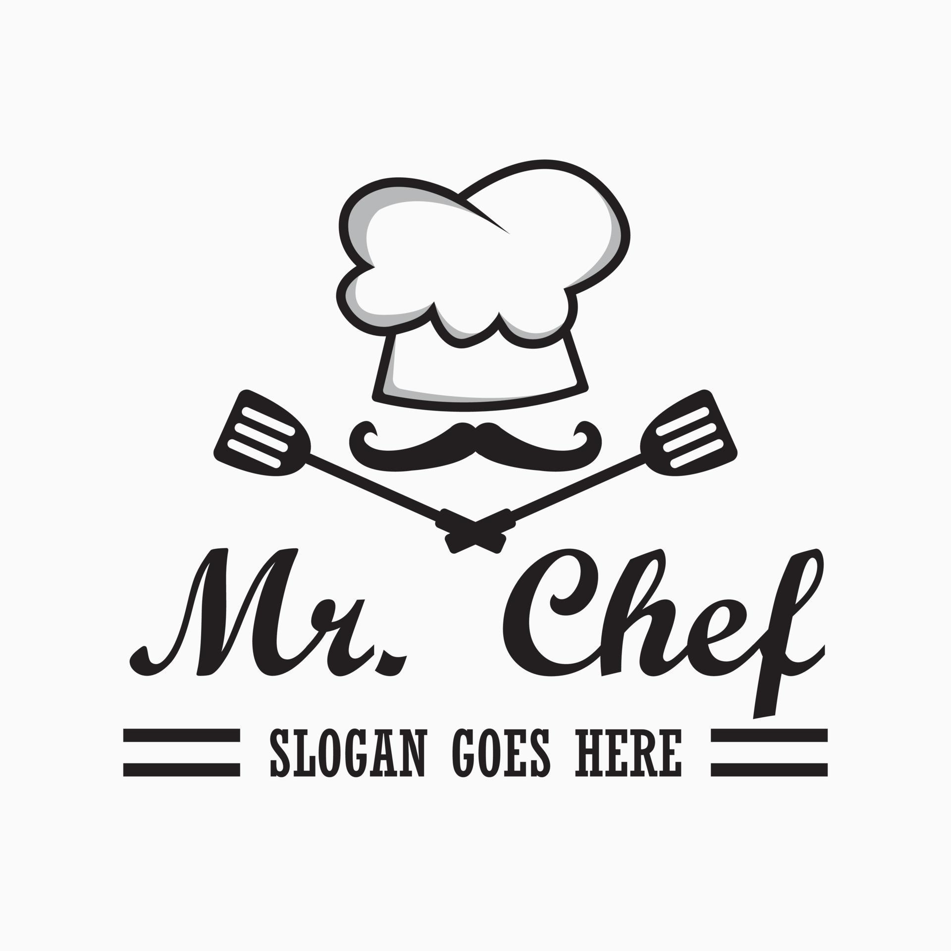 Mr. chef logo design template. food and restaurant logo. chef illustration vector 18874529 ...