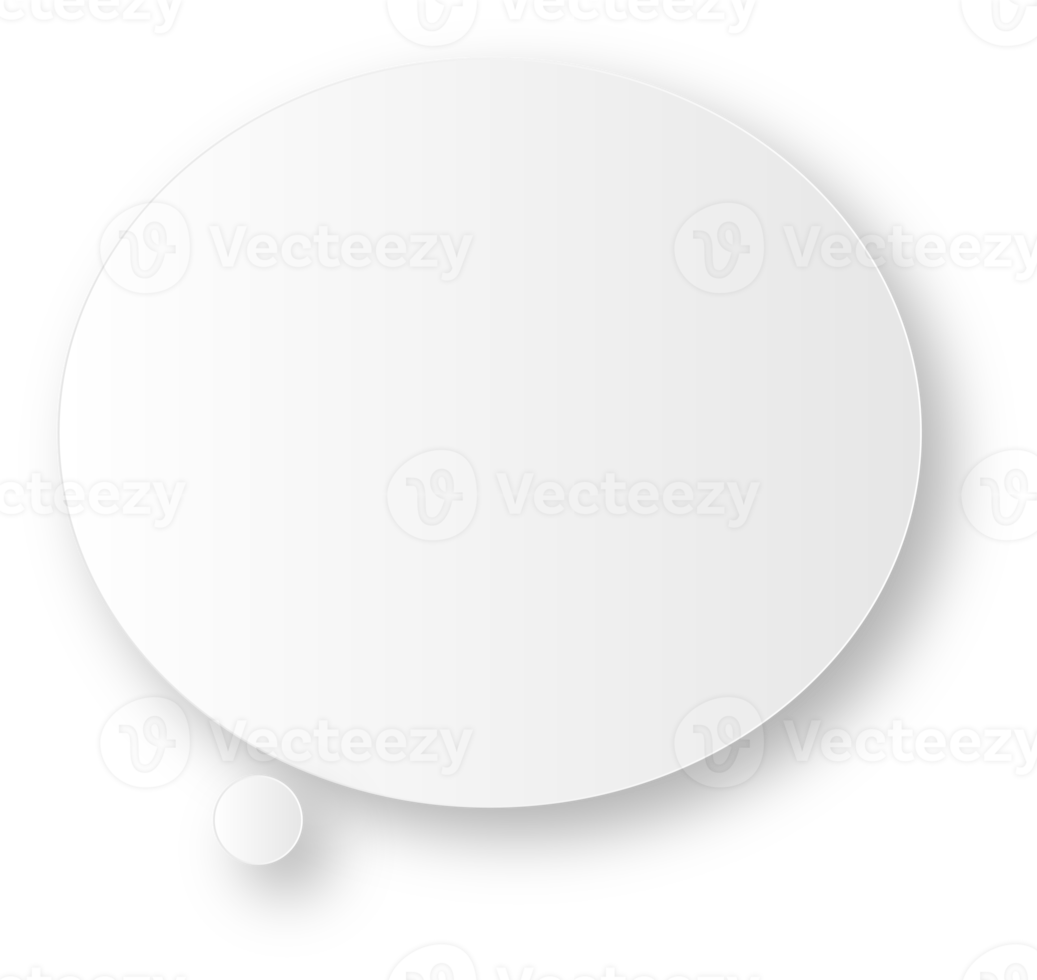 White Speech Bubble with Shadow 18875638 PNG