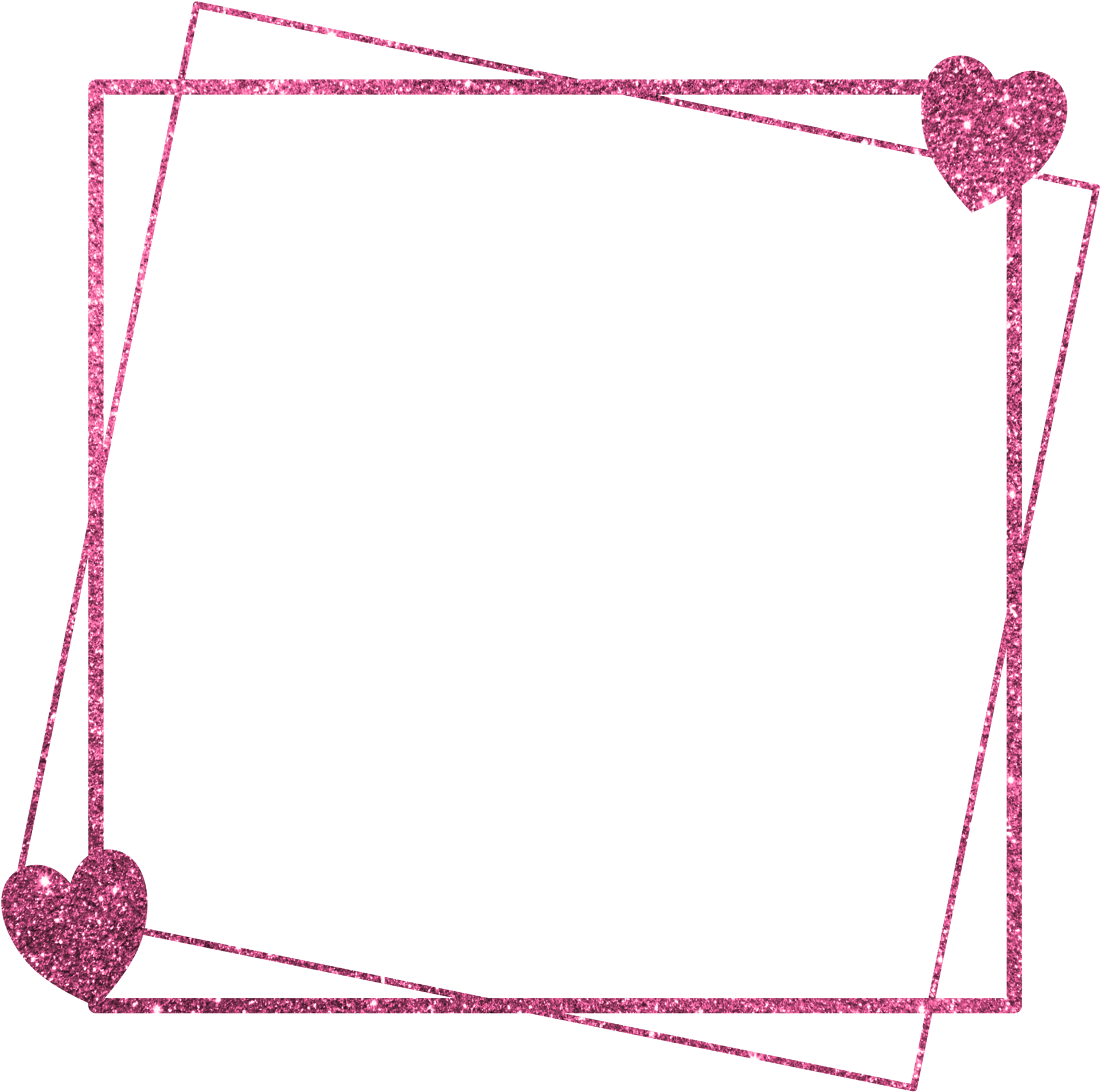 marco de brillo rosa con corazón 18875775 PNG