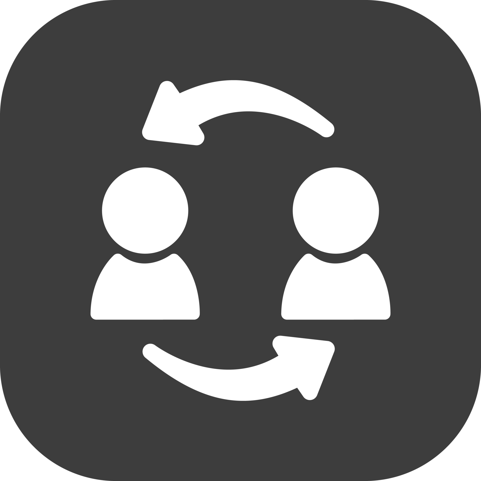 Customer to Customer C2C icon in black square. 18877242 PNG