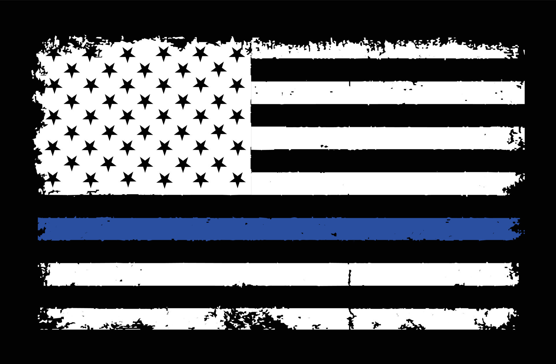 Grunge USA Police Flag With Thin Blue Line Design 18877420 Vector Art at Vecteezy