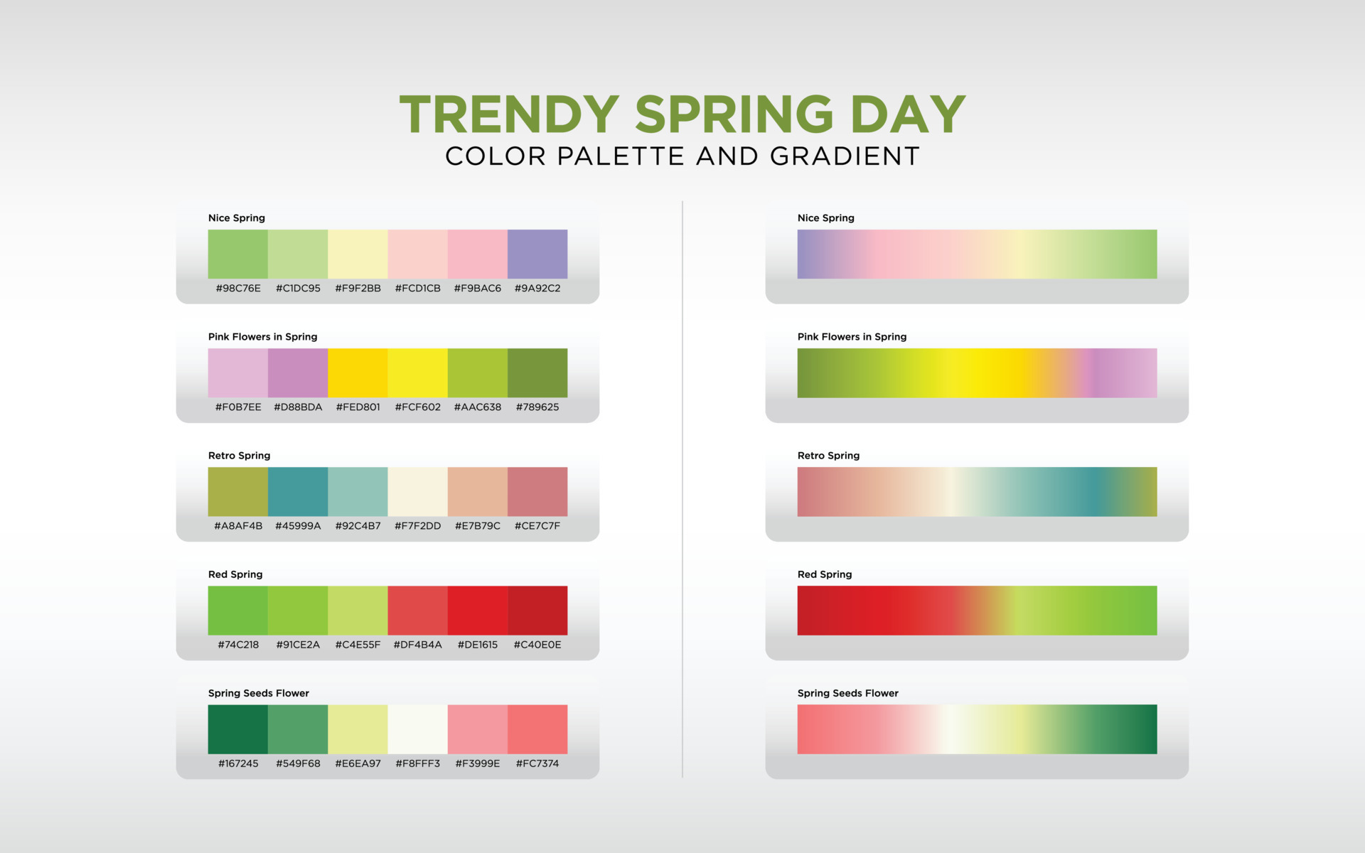 Spring Color Palette and Gradient 18877640 Vector Art at Vecteezy