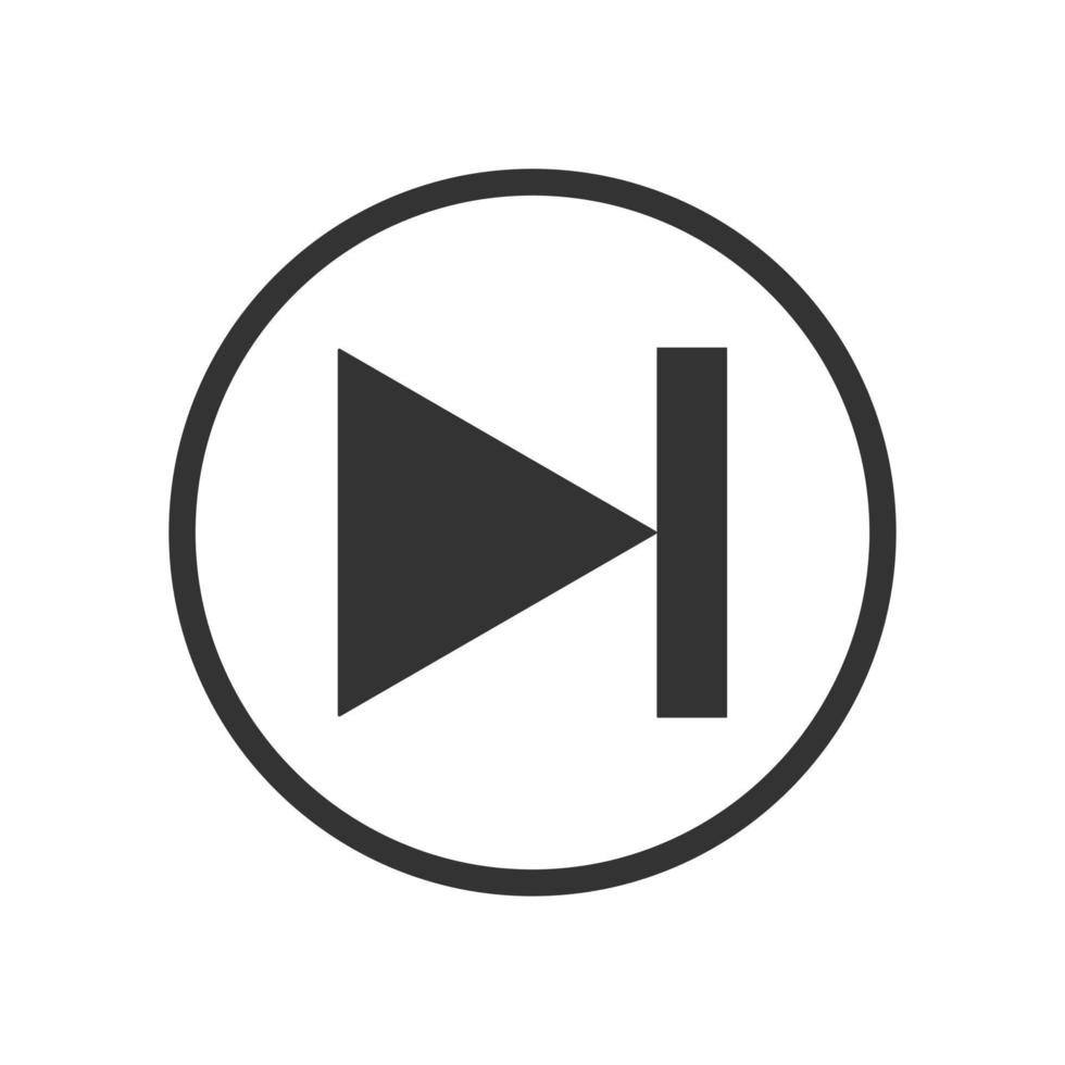 Fast forward button icon. Element of audio player interface. Playback ...
