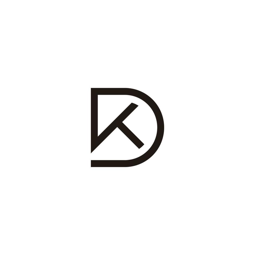 letter dk simple geometric line symbol logo vector 18880925 Vector Art at Vecteezy