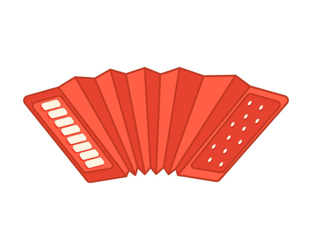 Accordion Icon Vector Illustration Musical Instrument National Folk