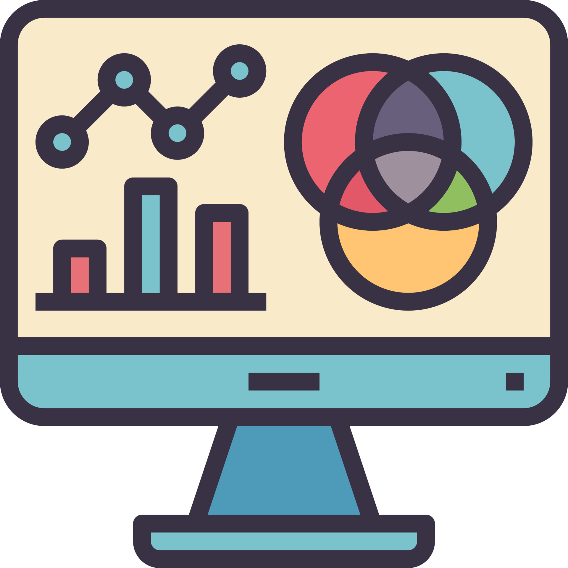 data modern line style icon 18882207 Vector Art at Vecteezy