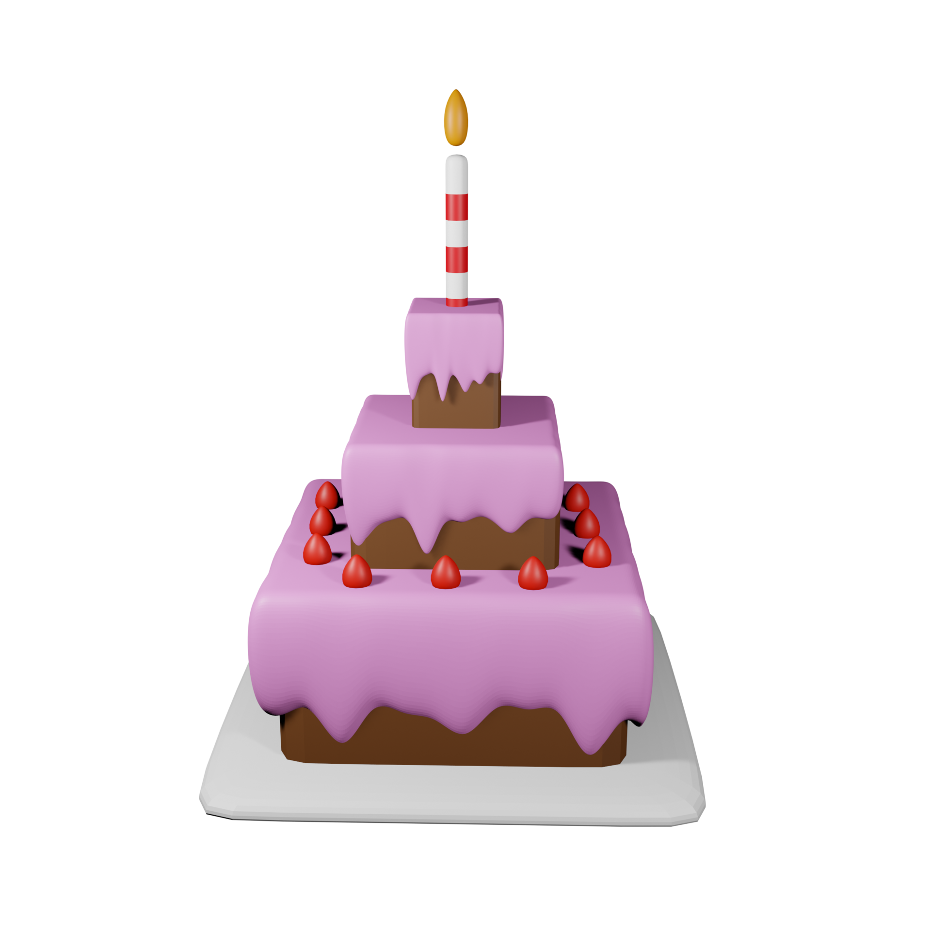 3d Birthday Cake 18884654 Png