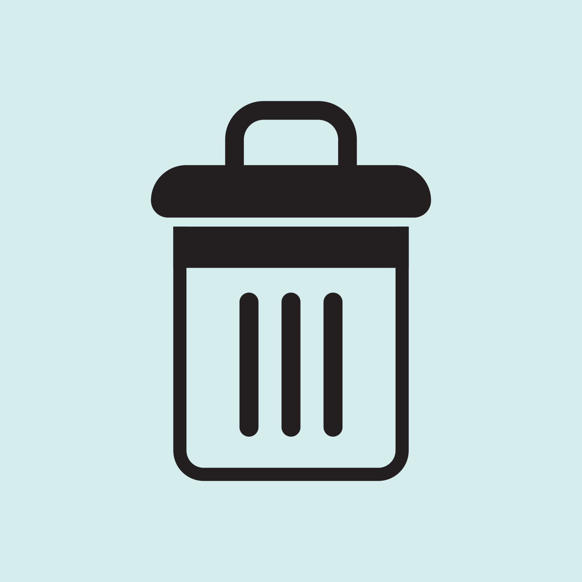 Delete icon vector, Trash can, bin, Garbage sign isolated. Trendy Flat ...